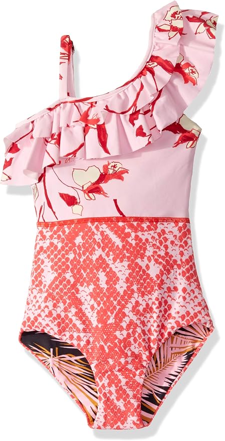 Amazon.com: Maaji girls With Ruffle Shoulder One Piece Swimsuit, Sunny ...