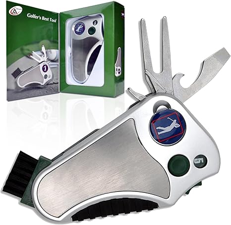 Golfer's Best Tool Golf Multitool All-in-ONE - Stroke Counter, Divot ...
