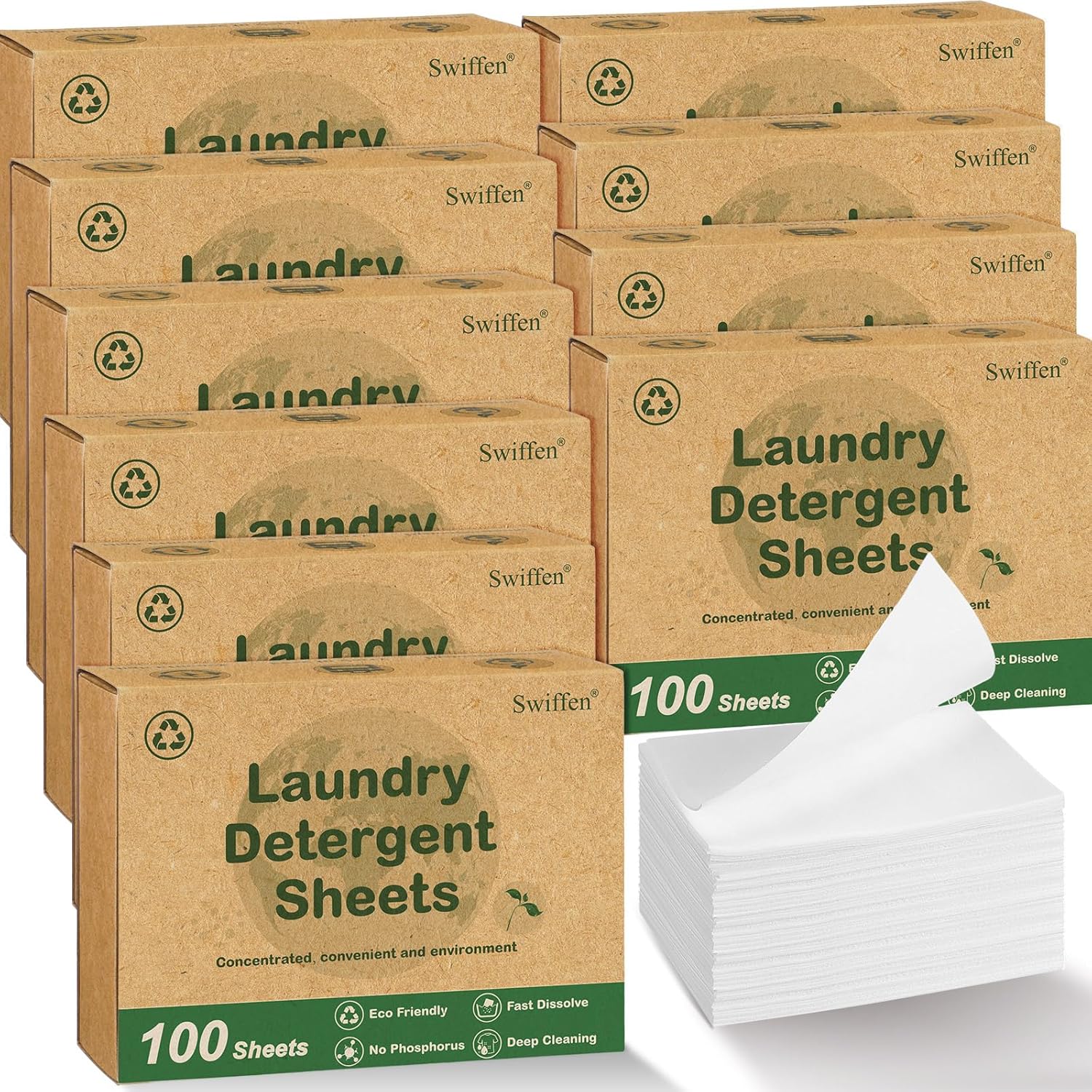 Amazon.com: Swiffen 1000 Sheets Laundry Detergent Sheets Friendly ...