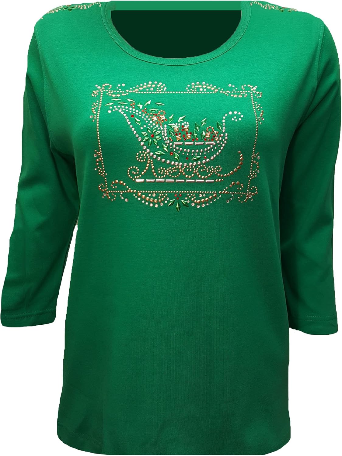 ID ISAAC'S DESIGNS Christmas Sleigh Sled Rhinestone and Stud ...