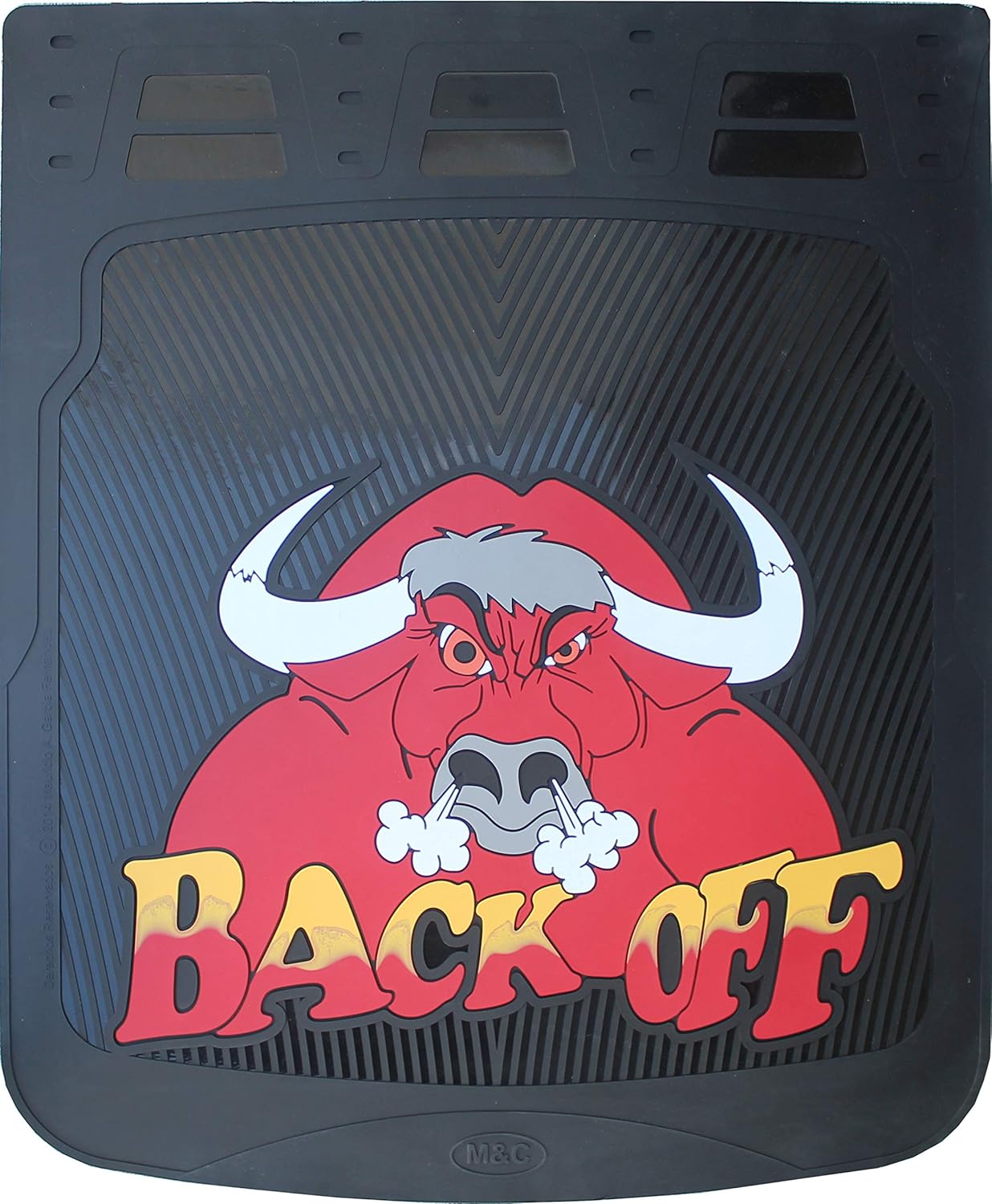 Amazon.com: mr dc Black 24" x 30" Back Off Bull Fiberglass Reinforced ...