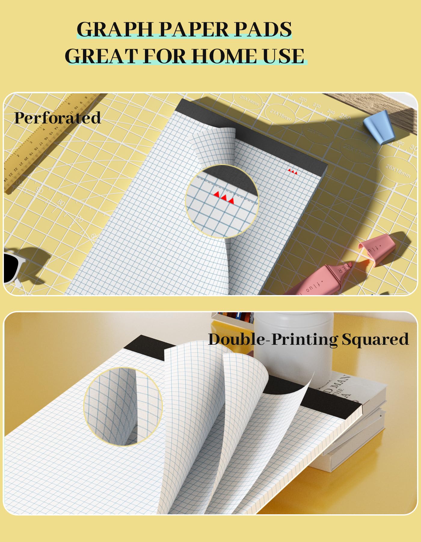 Snapklik.com : 11x17 Graph Paper Pad, 4x4 Quad Ruled, 30 Sheets Large ...