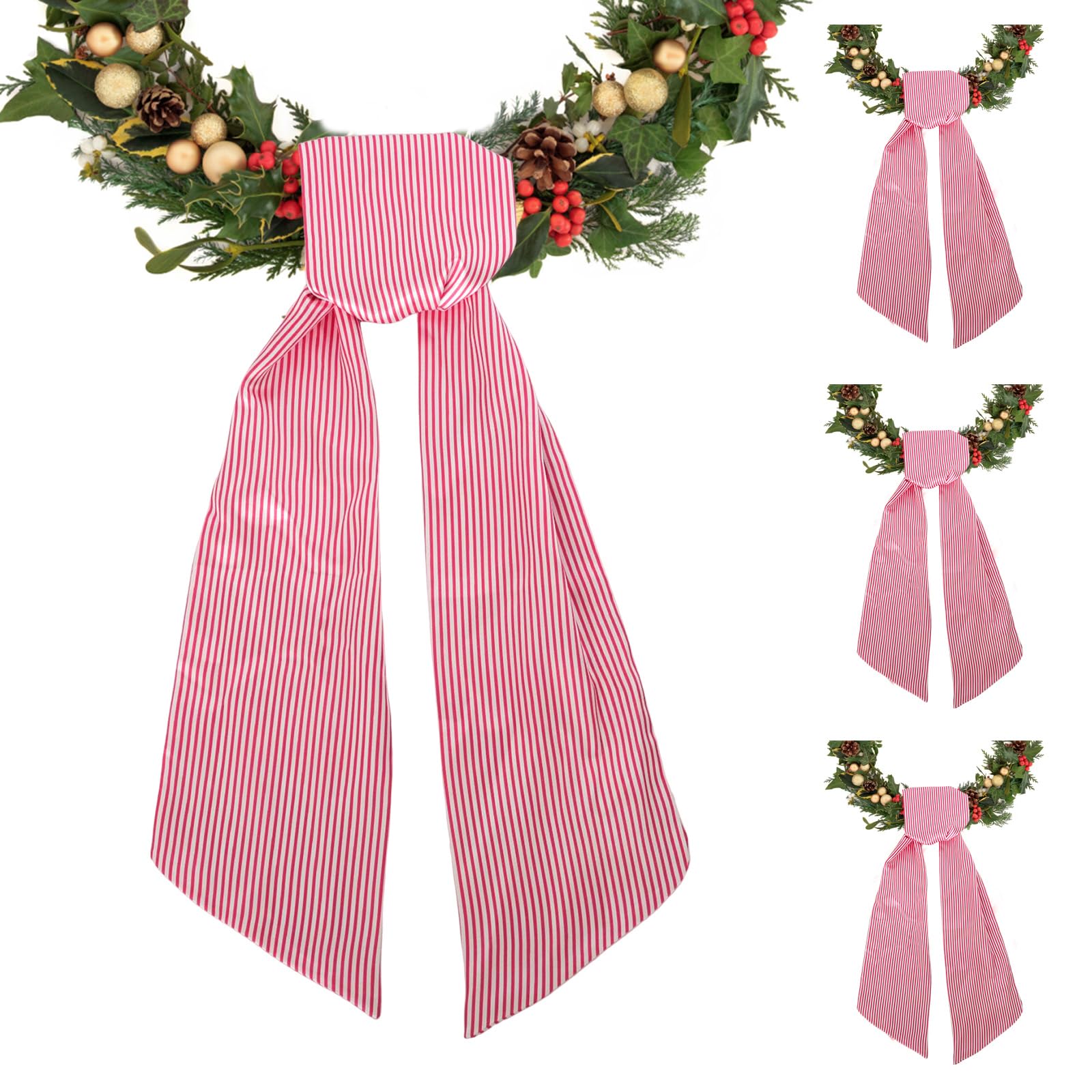 Amazon.com: Stranthother 4PCS Christmas Wreath Sash for Front Door ...