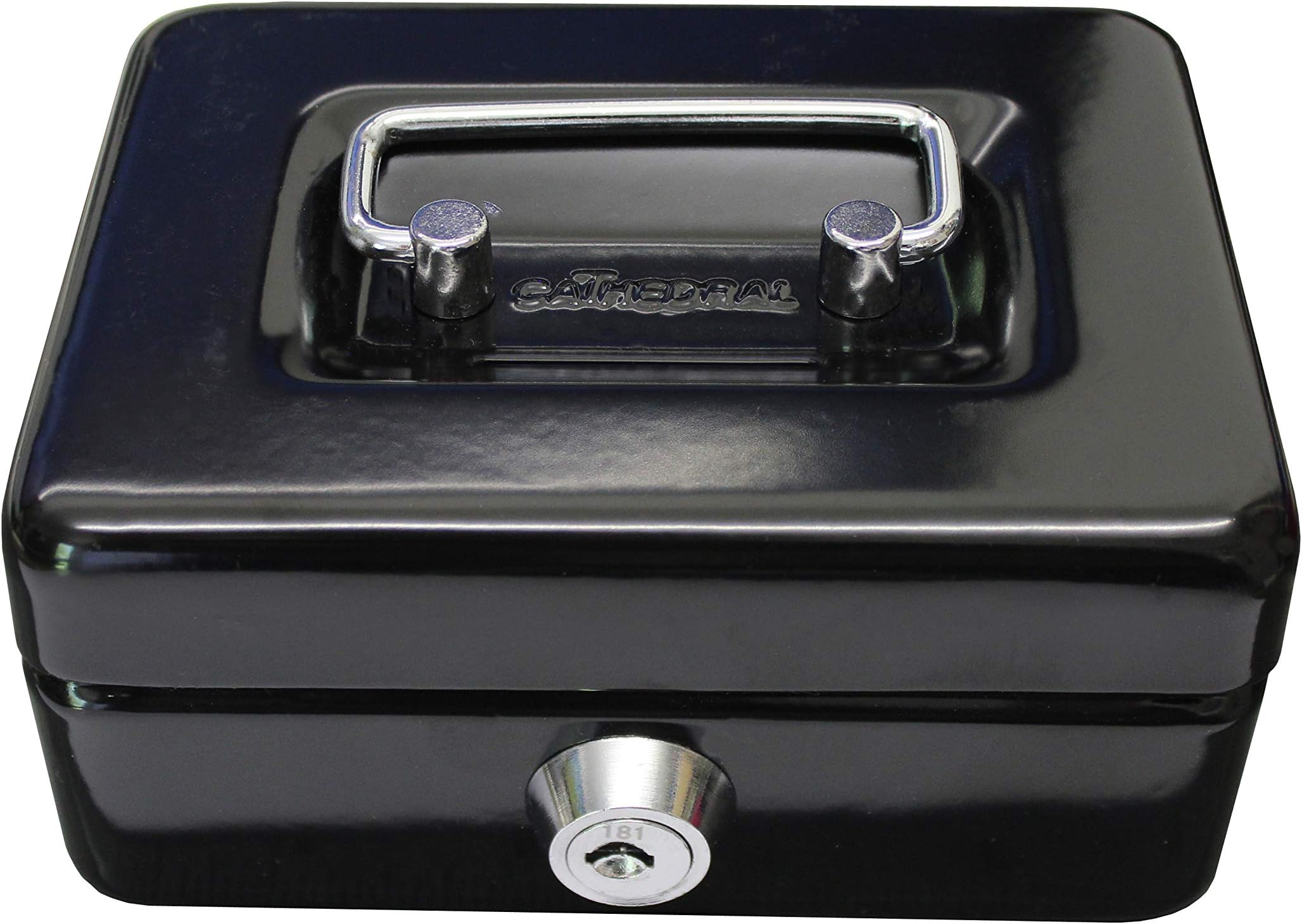 Cathedral Products Key Lockable Cash Box with Lift Out 6 Compartment ...