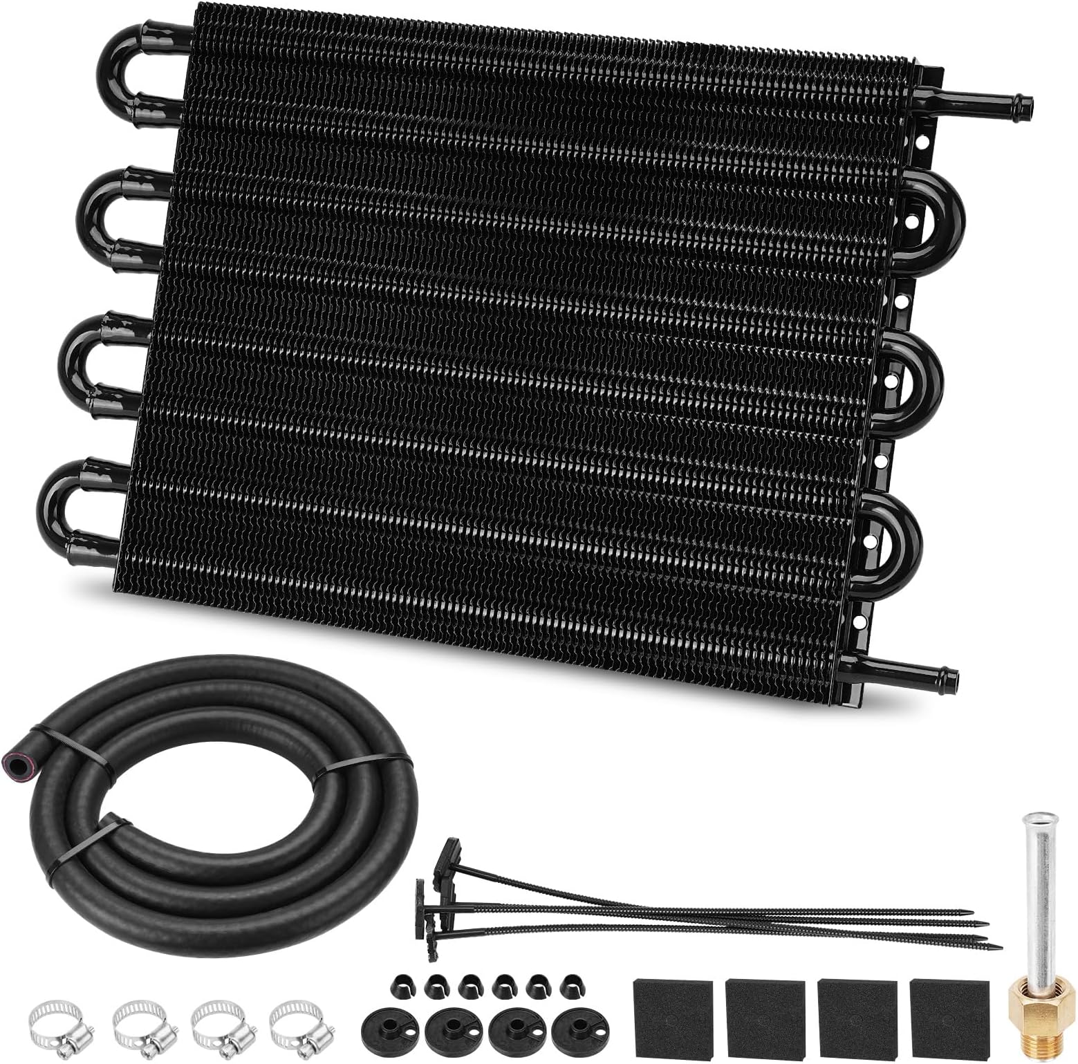 Amazon.com: 6 Row Transmission Oil Cooler,Universal 6 Pass Aluminum ...