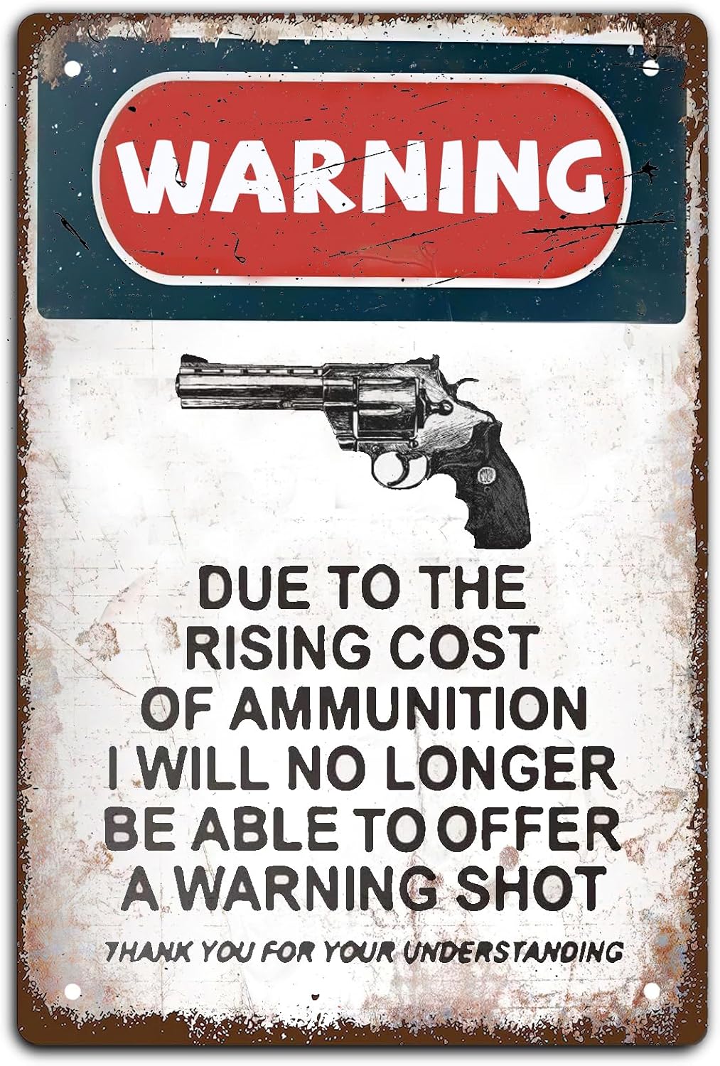 Amazon.com: Warning Signs Funny Vintage Metal Tin Sign Due To The ...