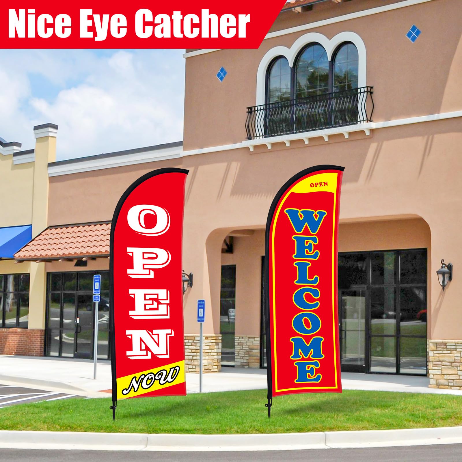 Snapklik.com : Buryeah 2 Sets Now Open Flag Banner For Business ...