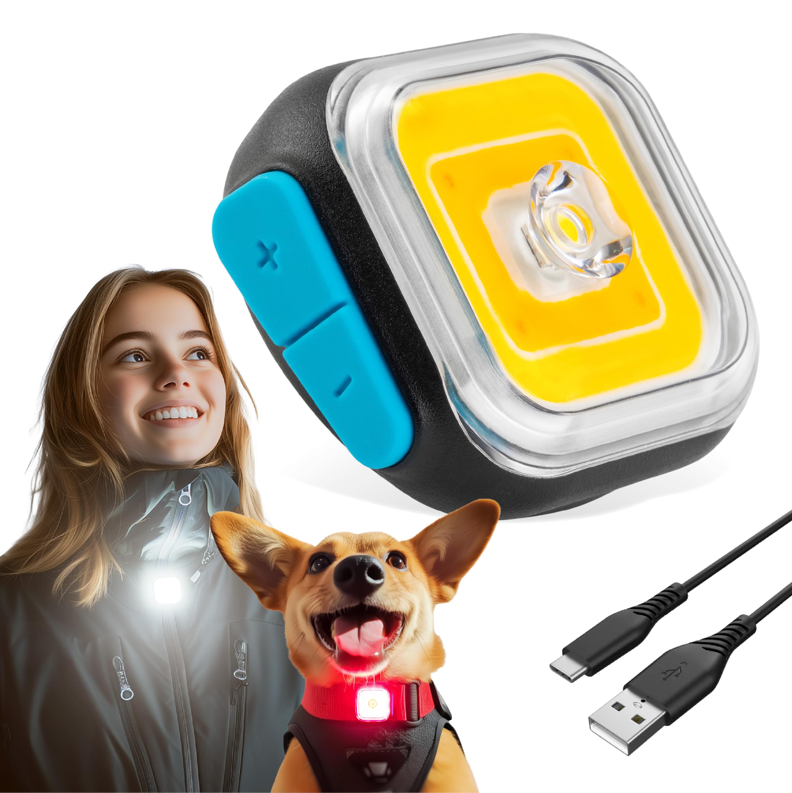 Amazon.com: Dog Collar Light (1 Pack), Powerful 500 Lumens Dog Lights ...