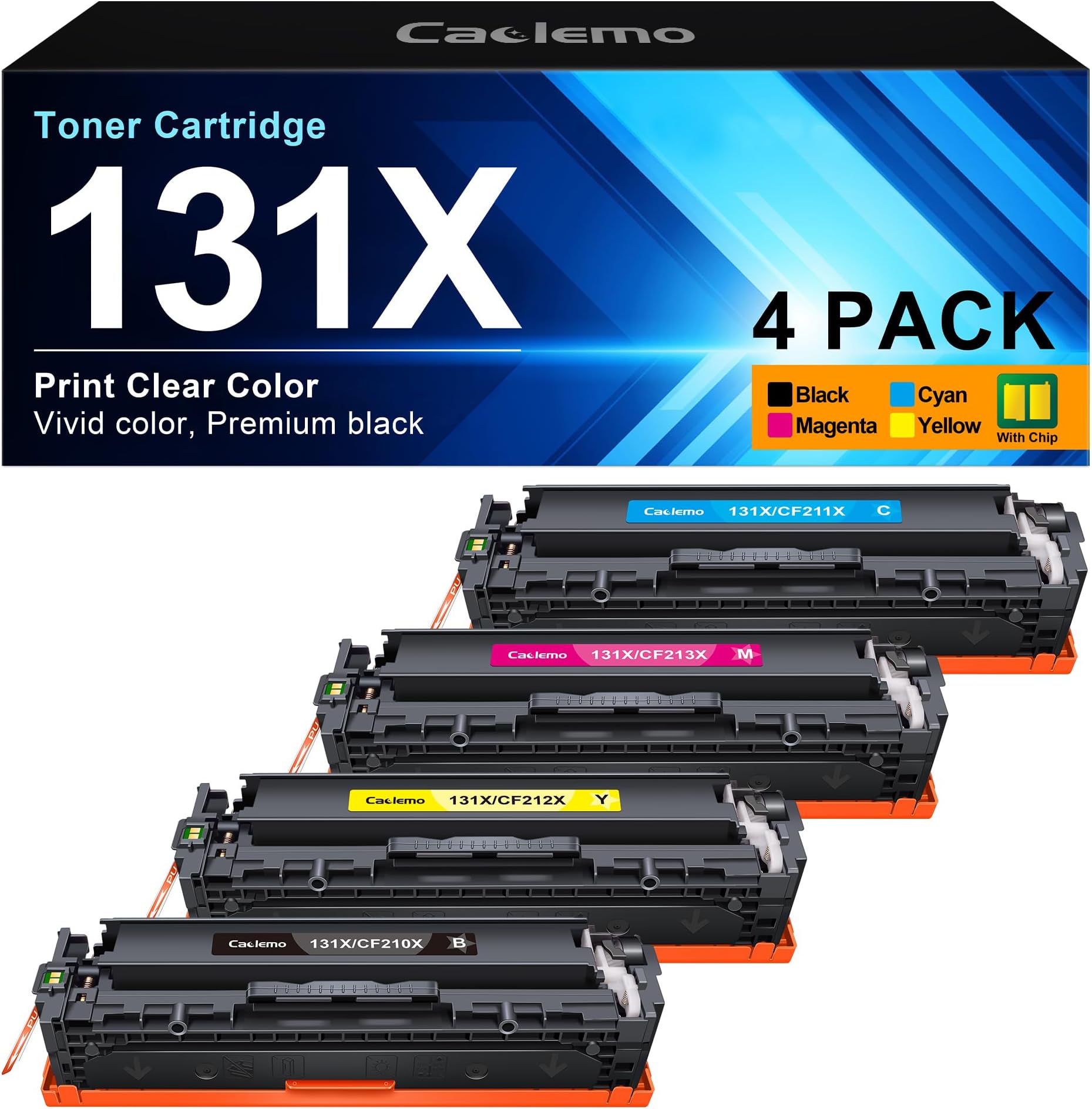 Amazon.com: HP 131A Black, Cyan, Magenta, Yellow Toner Cartridges (4 ...