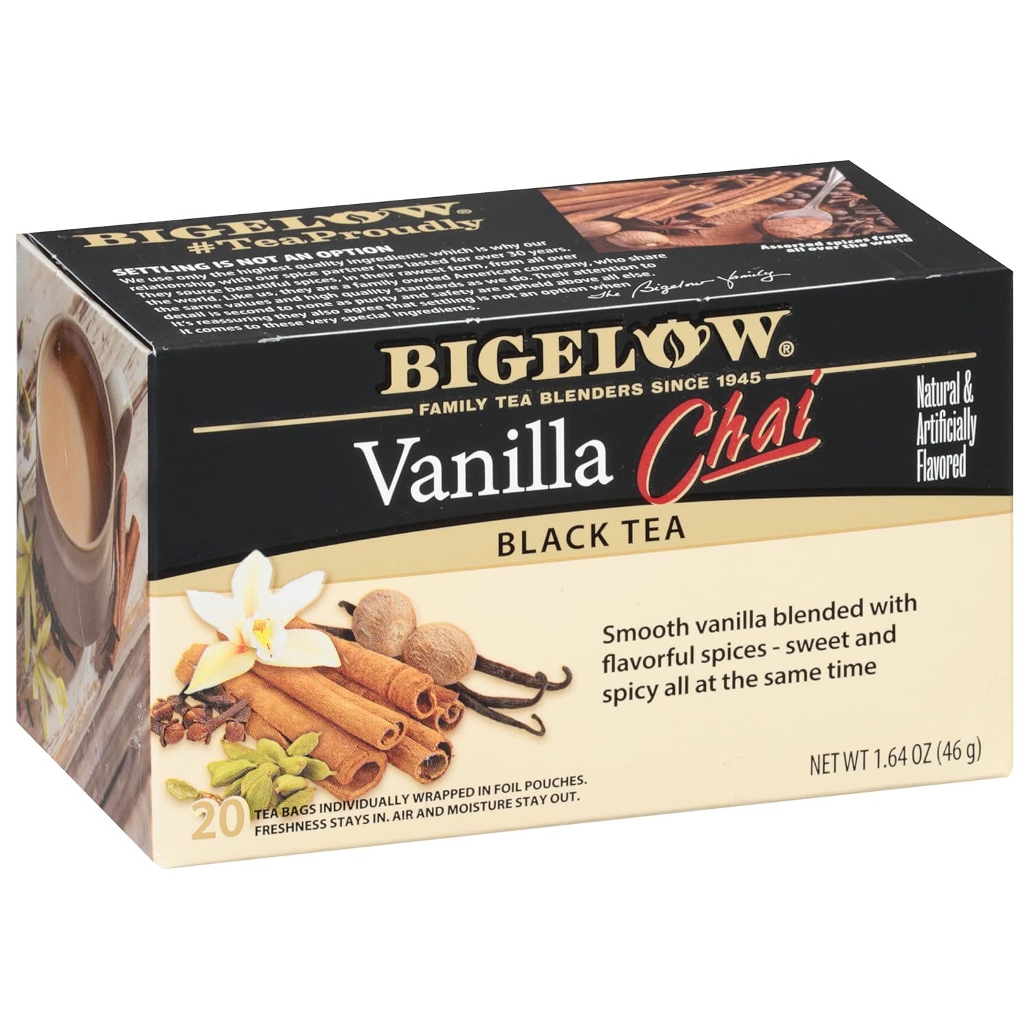Amazon.com: Bigelow Vanilla Chai Black Tea, caja de 20 sobres (paquete ...