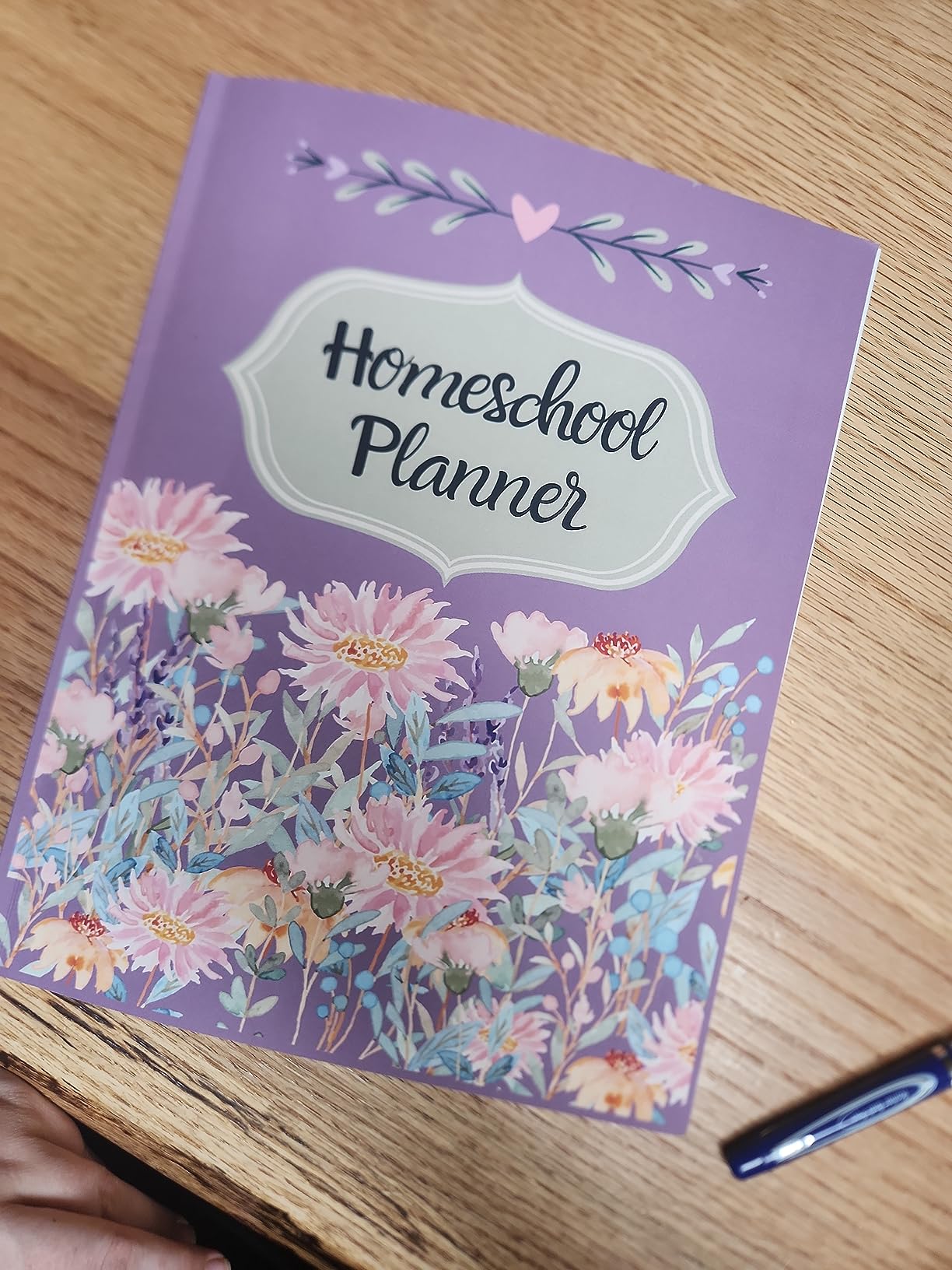 Simple Homeschool Planner: Purple Flowers, 8.5" x 11", 121 pages ...