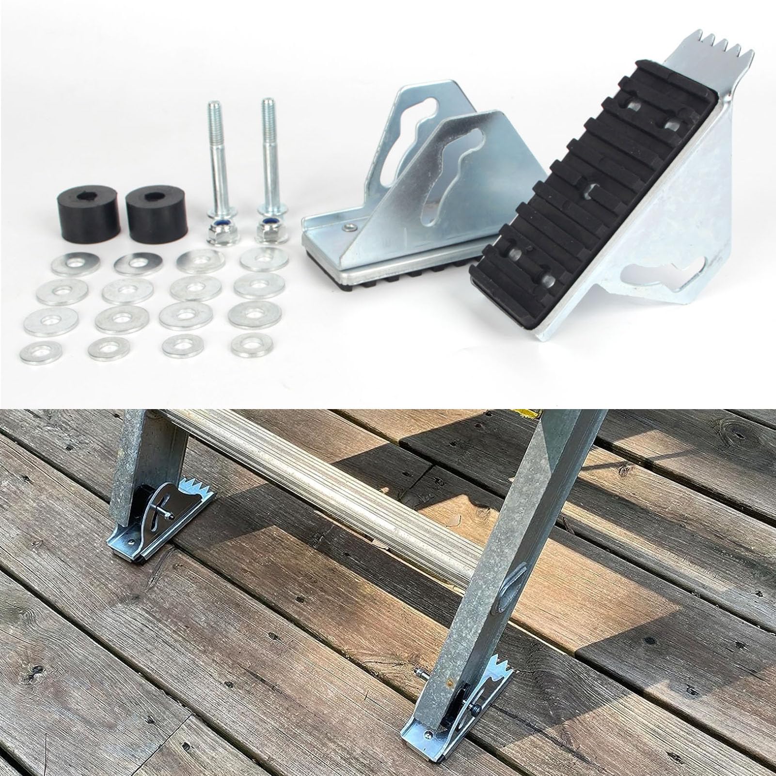 Ladder Feet, Ladder Shoes, 2-Pack Extension Ladder Feet Kit - Aluminum ...