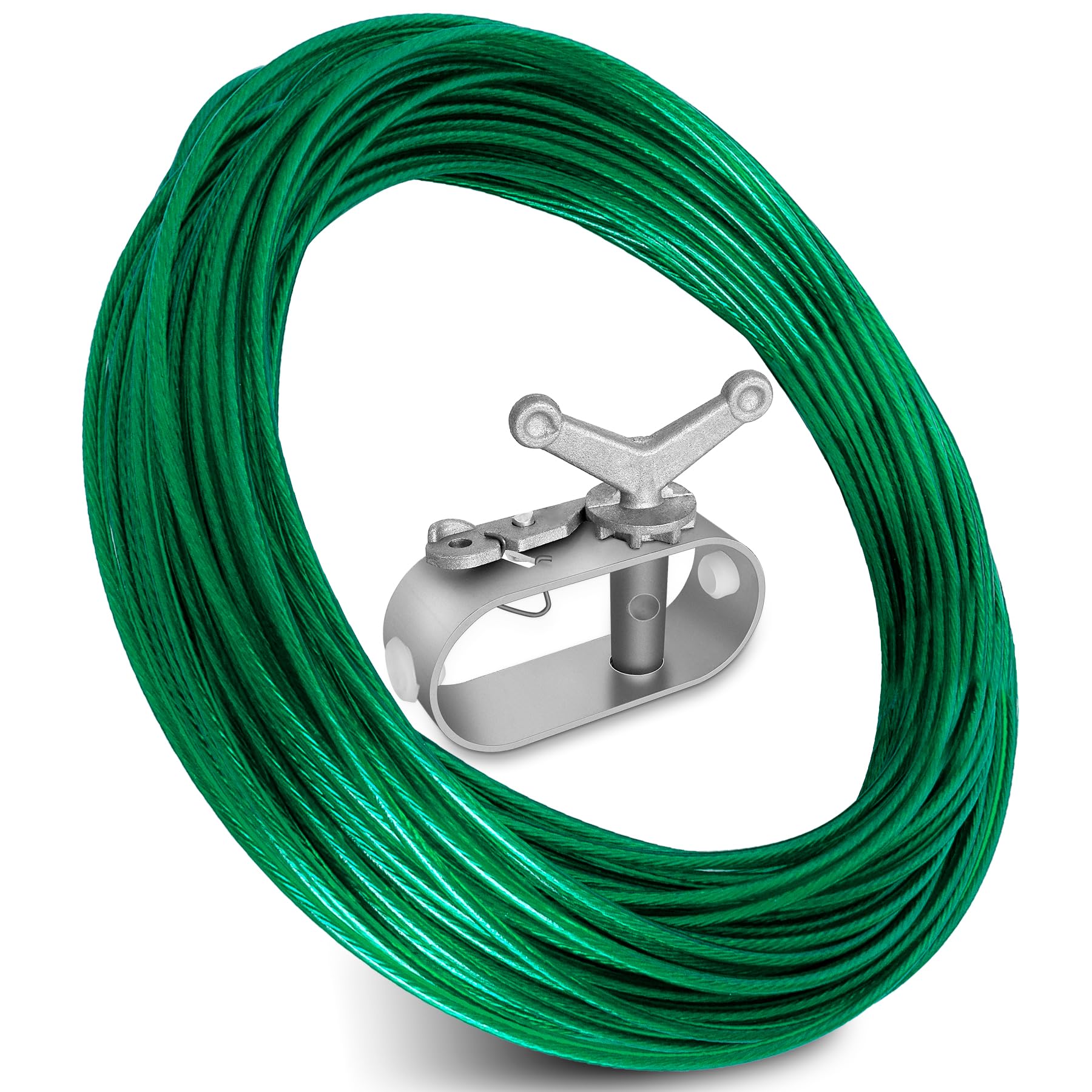 Snapklik.com : Belleone Swimming Pool Cover Cable And Winch Kit - 100ft ...