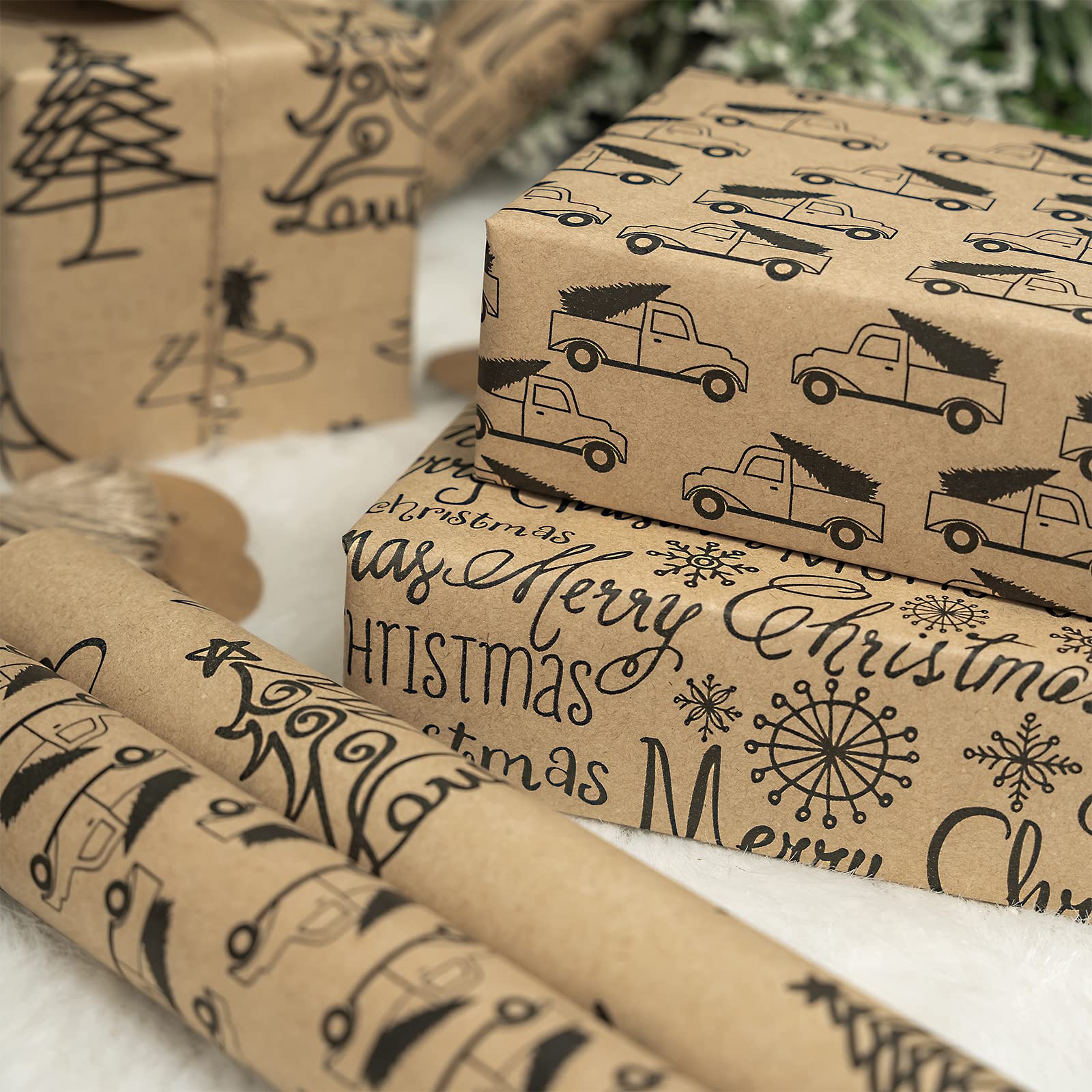 Snapklik.com : RUSPEPA Christmas Wrapping Paper Rolls
