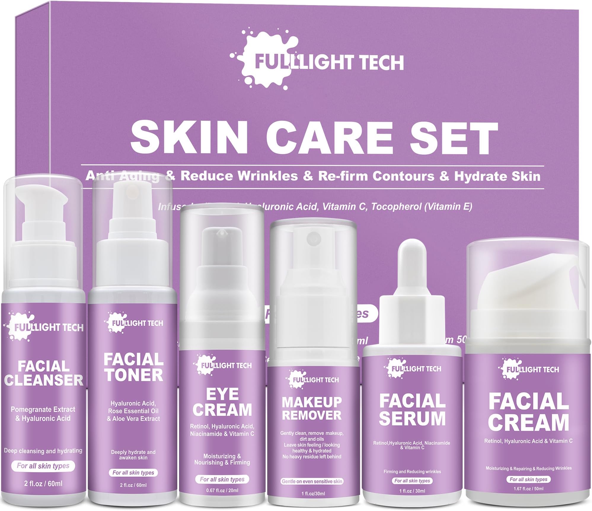 Amazon.com : Siifert 10 Pcs Skin Care Sets Face Care Set for Women ...