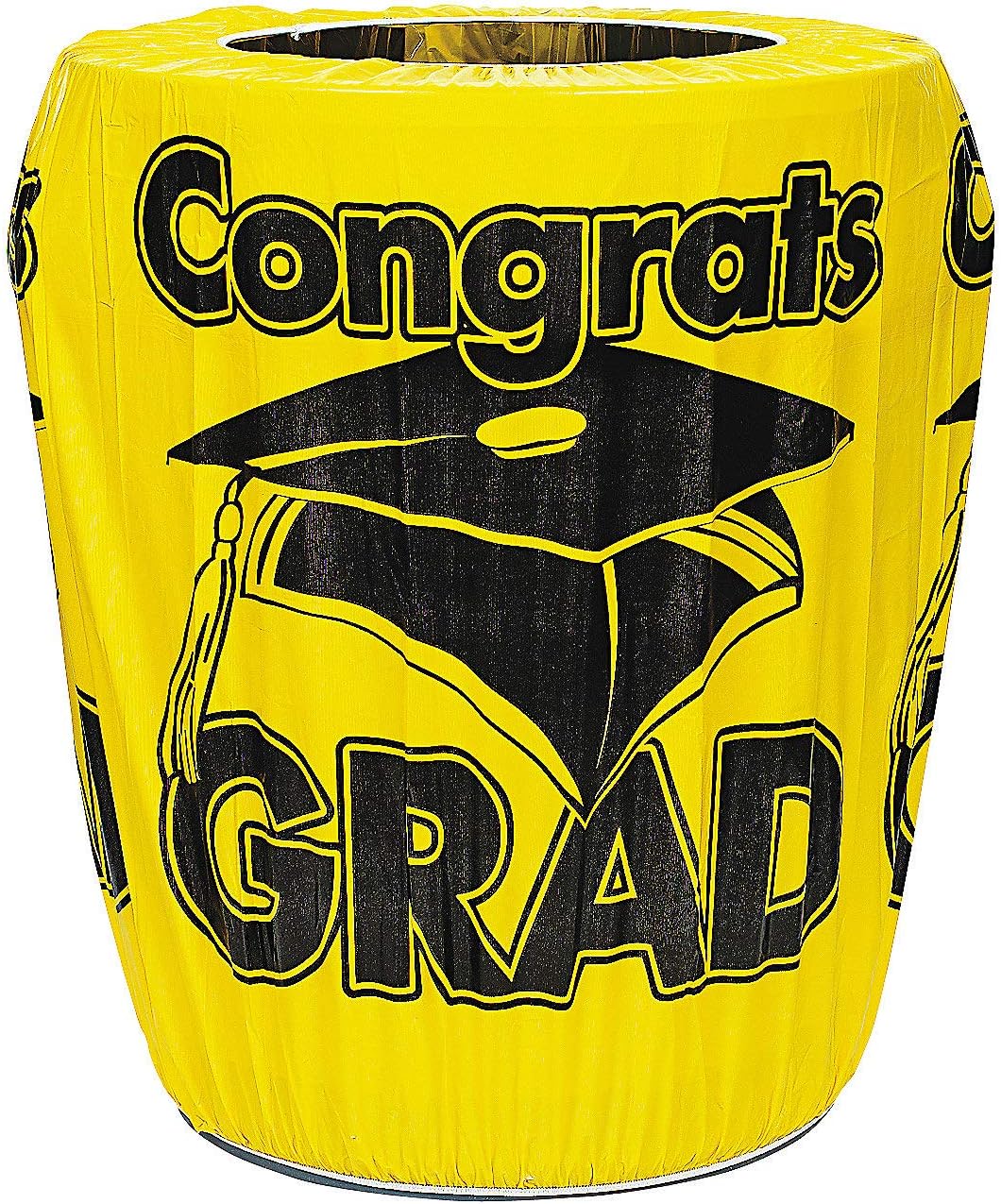 Amazon.com: Fun Express - Yellow Congrats Grad Trash Can Cover for ...