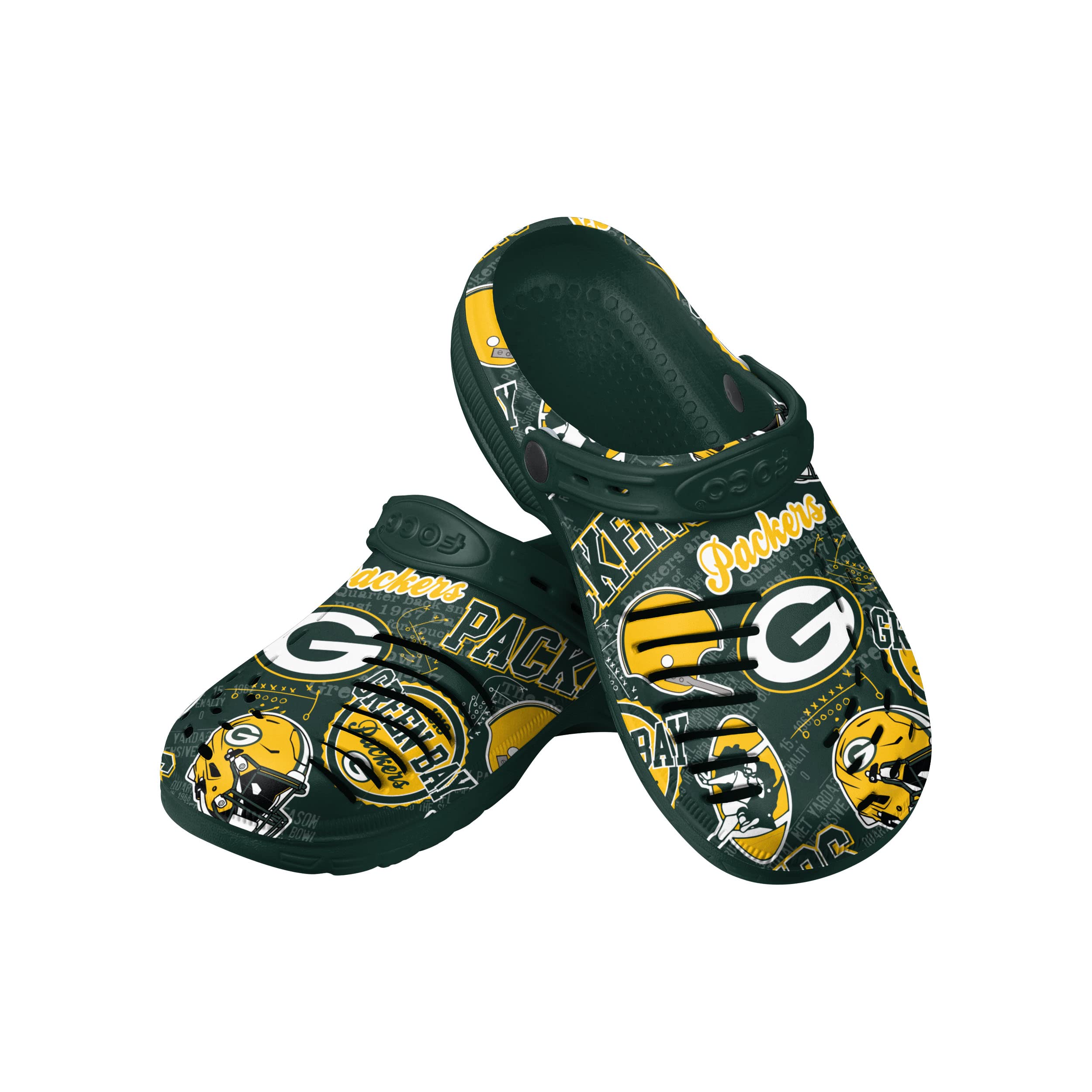 Snapklik.com : FOCO Green Bay Packers NFL Mens Historic Print Clog