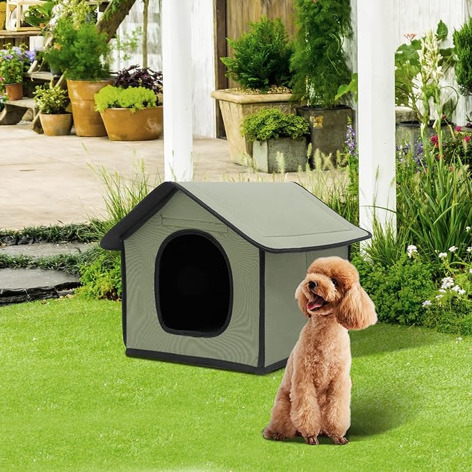 Pet Outdoor Villa - Waterproof Cat House Outdoor & Rainproof Dog & Cat ...