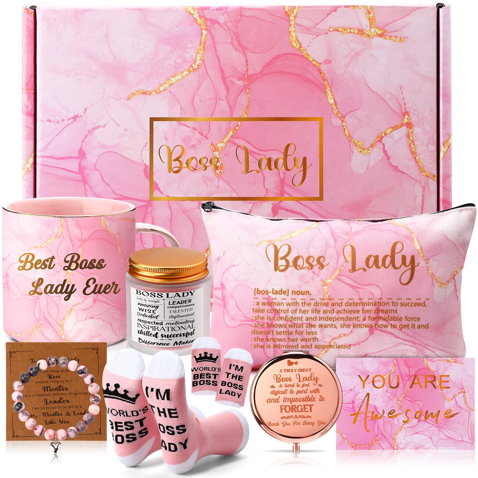 Amazon.com: Pickmesh 8 Pcs Boss Lady Appreciation Gifts for Woman Thank ...