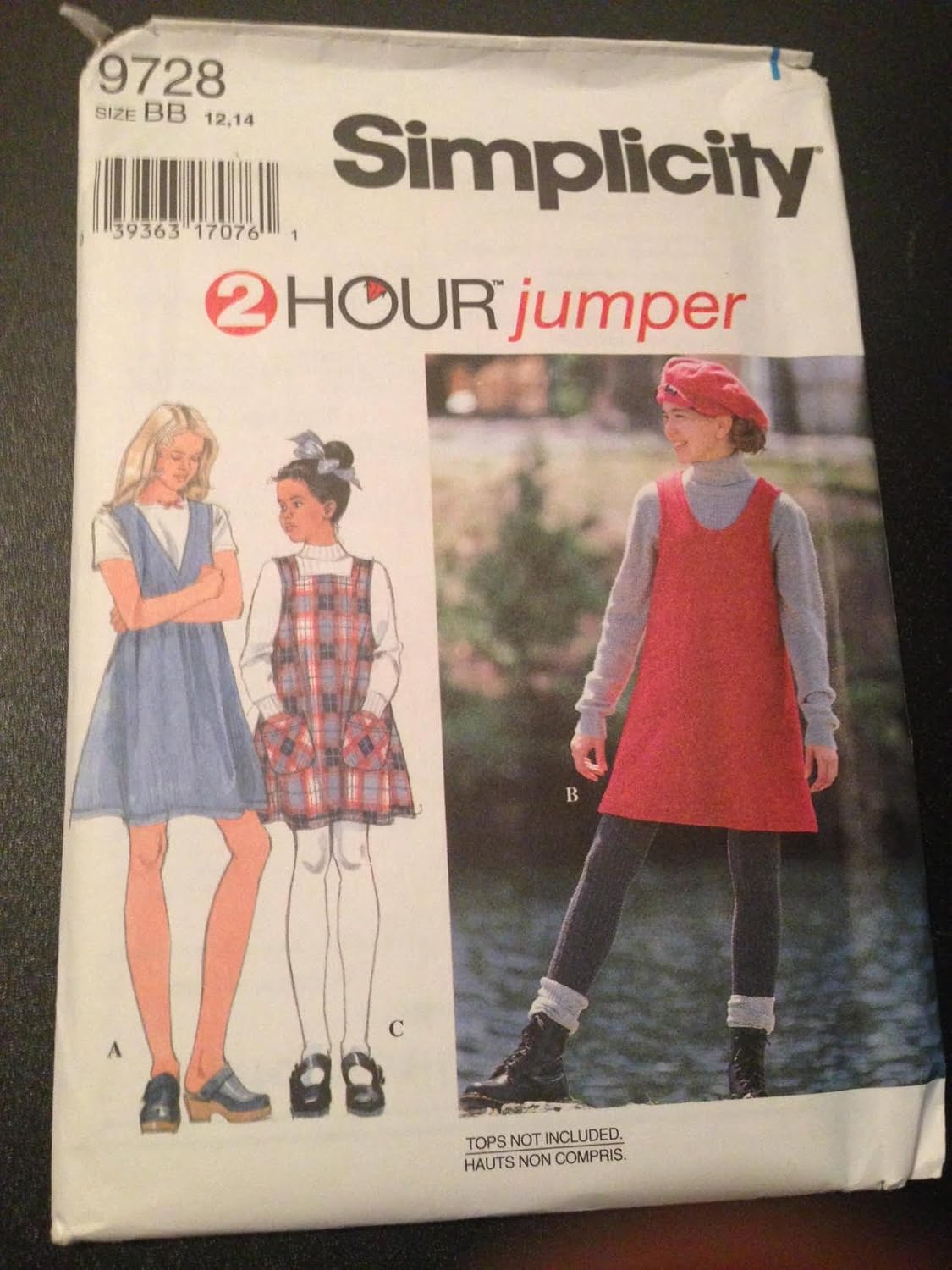 Amazon.com: Simplicity 9728 Sewing Pattern, Girls' Jumper, Size BB (12 ...