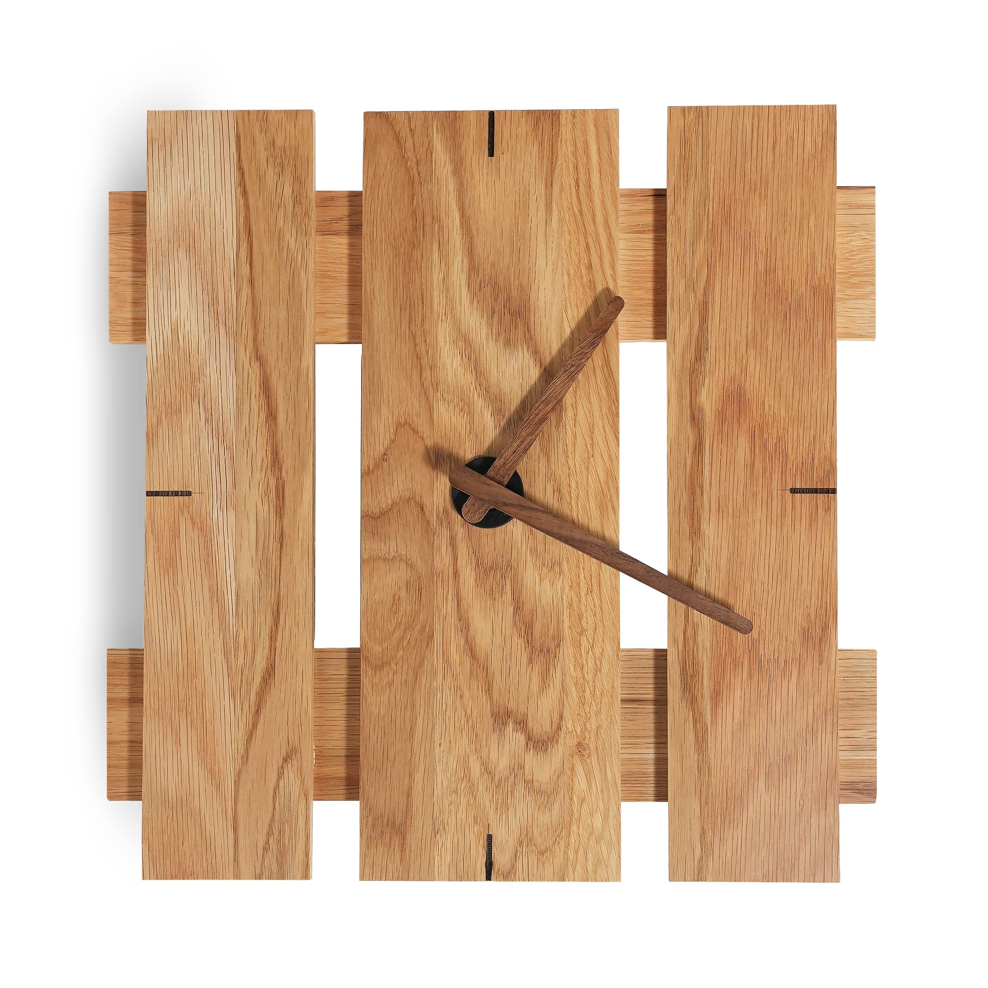 Amazon.com: CONSDAN Wood Wall Clocks Battery Operated, USA Grown ...
