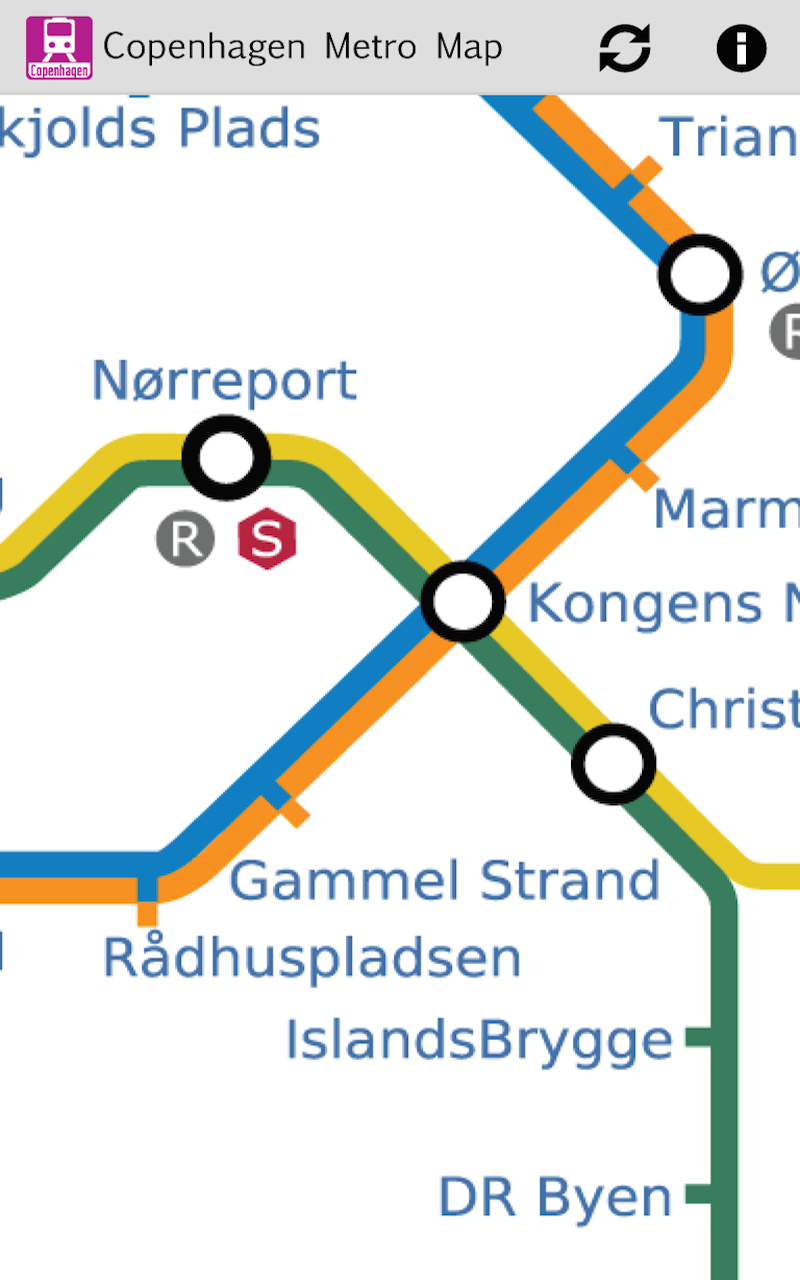Copenhagen Metro Stations Map