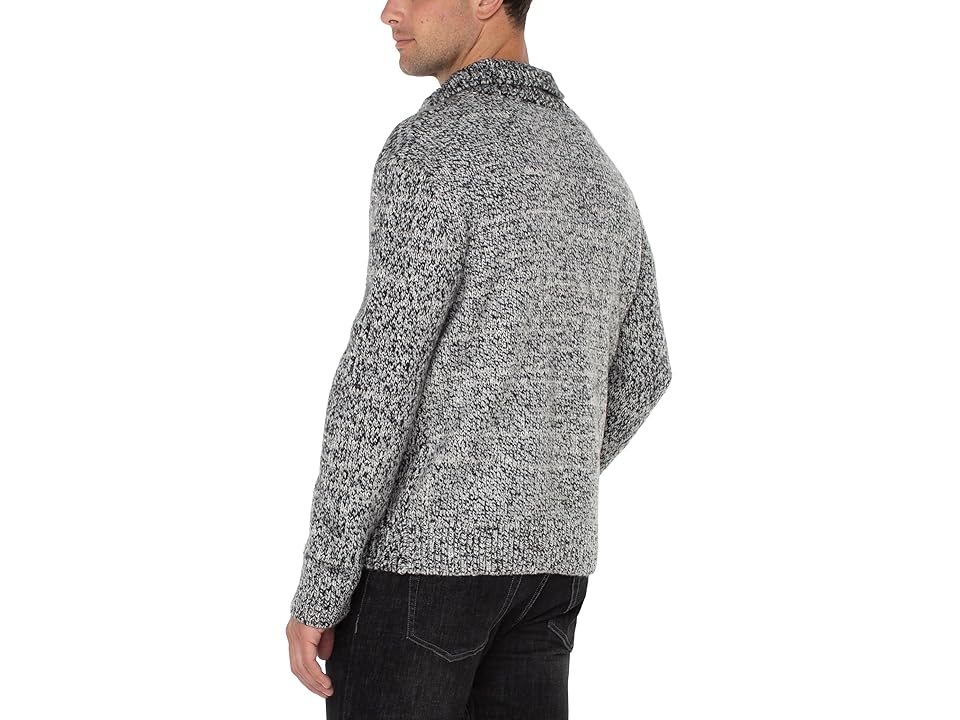 Liverpool Los Angeles Button Cardigan Sweater (Black/White Multi) Men's ...