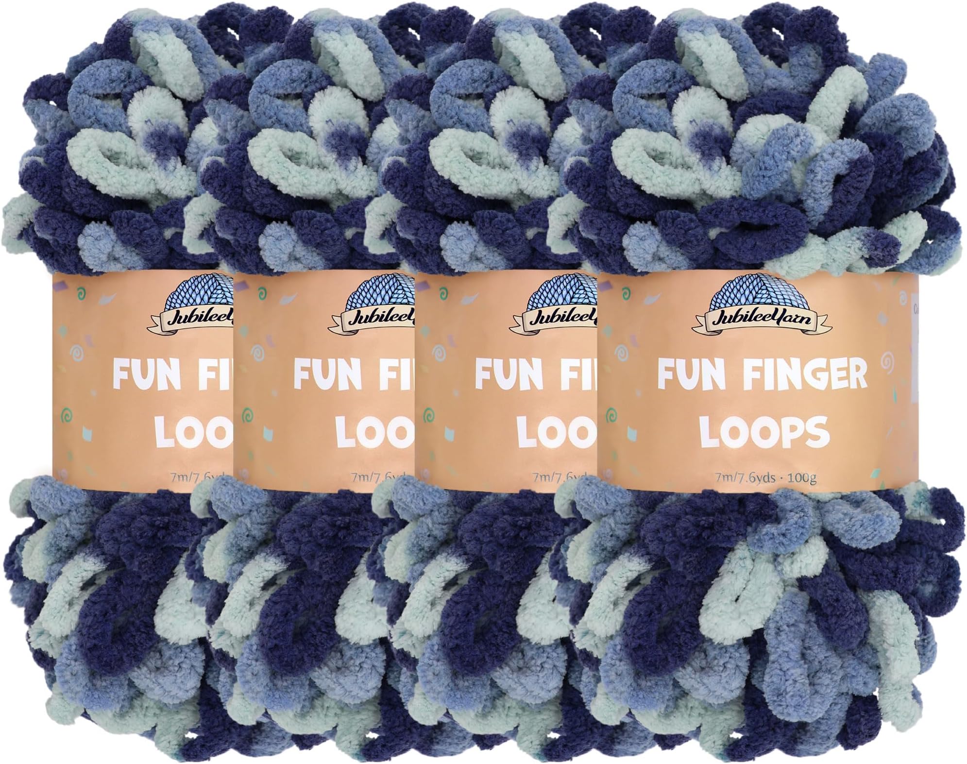 Amazon.com: MSD&FT 6 skeins of Loops Yarn,Crochet Yarn,DIY Yarn (Blue)