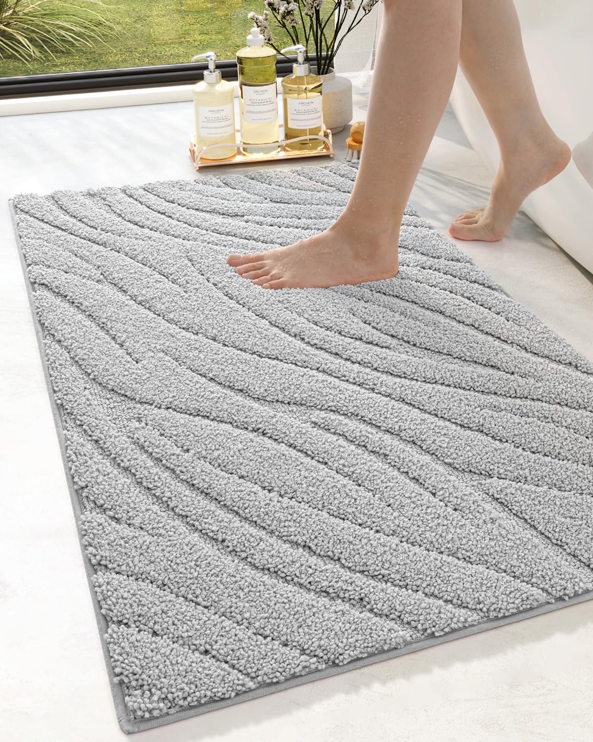 Amazon.com: DEXI Bathroom Rugs 24"x43", Extra Soft Absorbent Bath Rugs ...
