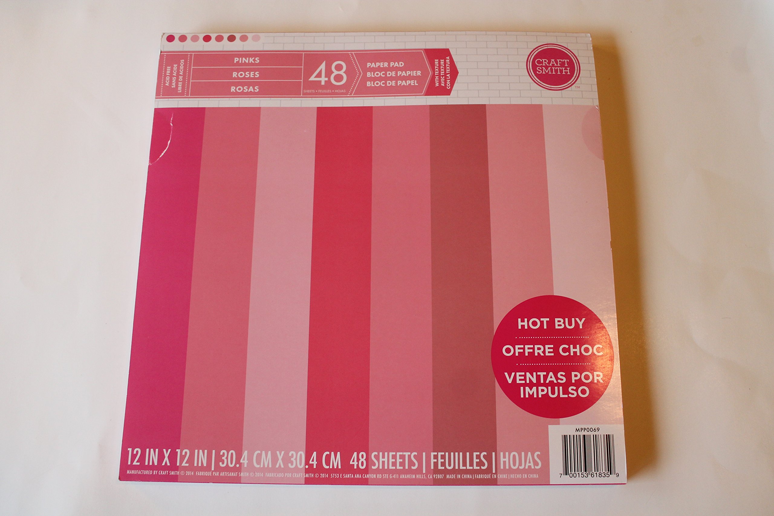 Amazon.com: Craft Smith Scrapbooking Paper, Pinks, 12 X 12, 48 Sheets