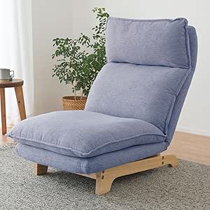 Amazon｜山善(YAMAZEN) ソファ ソファー カウチ (ヘッド14段階/背部6段階) リクライニング 折りたたみ 座椅子 ローソファー 一人掛け 天然木 幅62×奥行89-146×高 ...