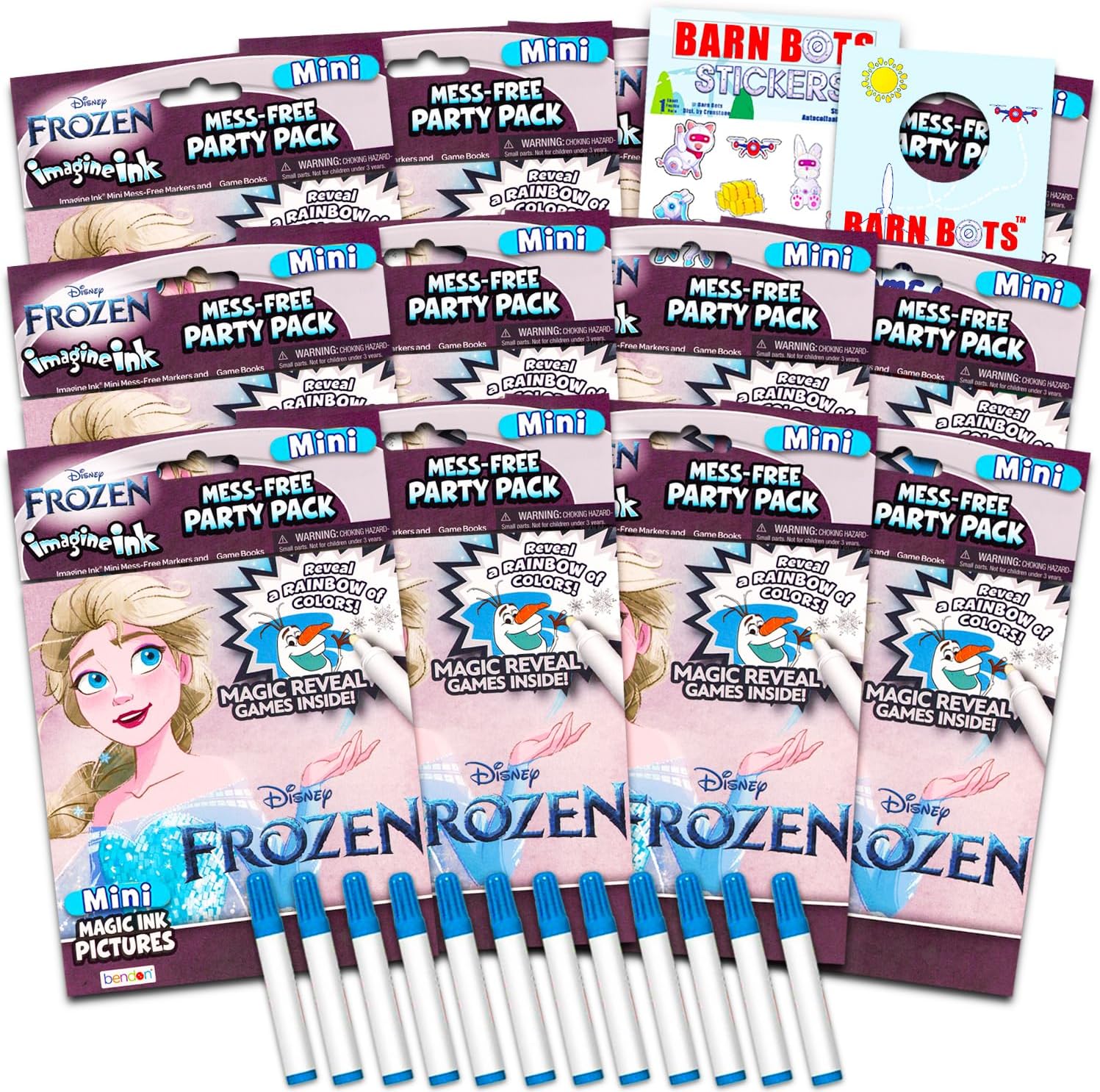Amazon.com: Disney Frozen Imagine Ink Coloring Book Set for Kids - 12 ...