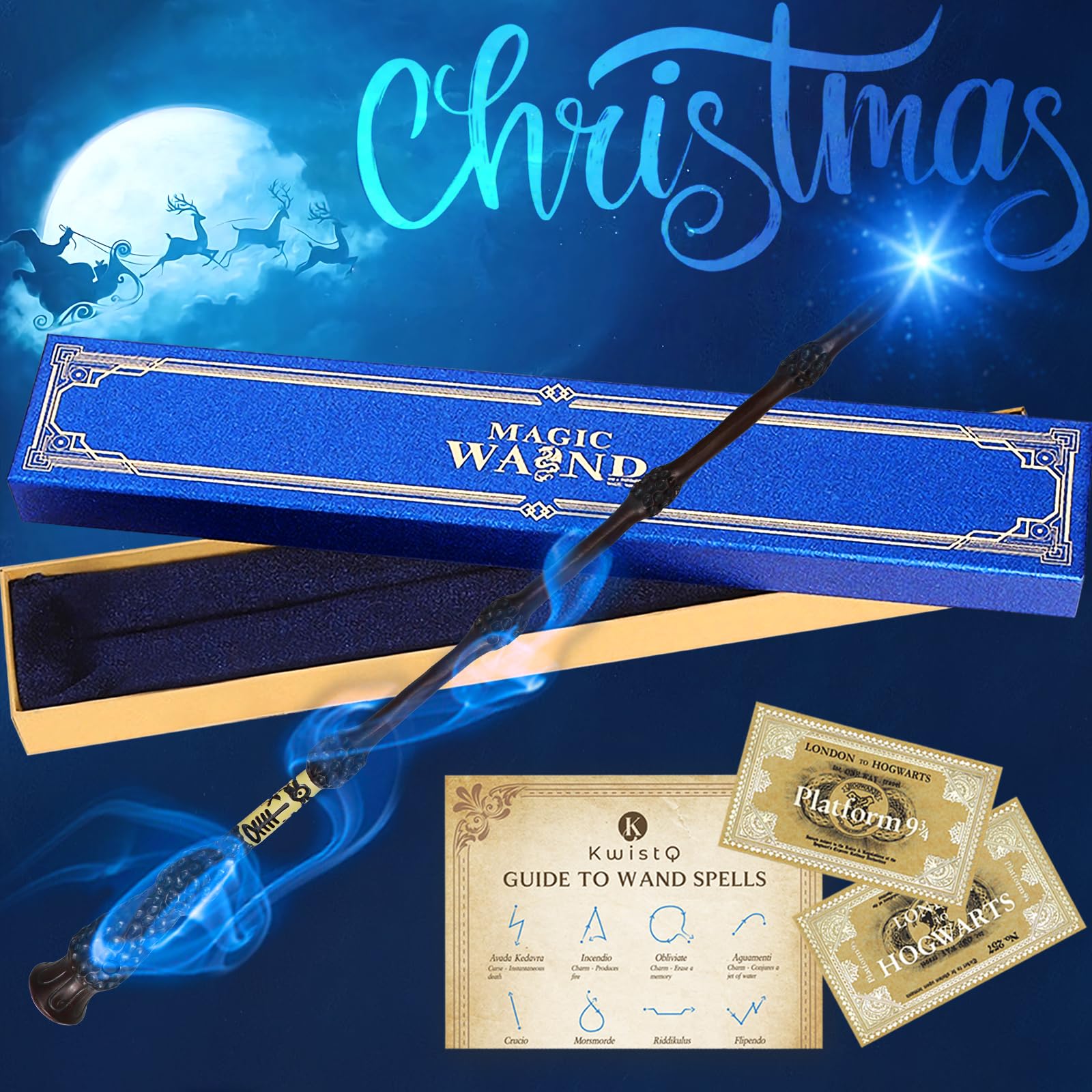 Amazon.com: Kwistq Magic Wand Light Up Rechargeable Toy Witch Cosplay ...