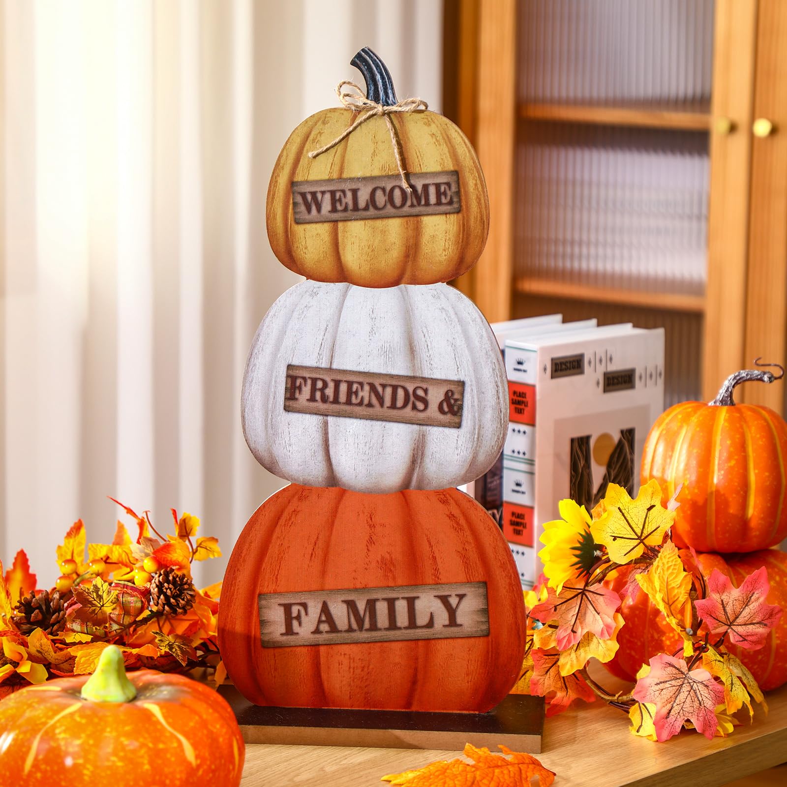 Snapklik.com : Fall Halloween Pumpkin Porch Signs Decor 22 Double Side ...