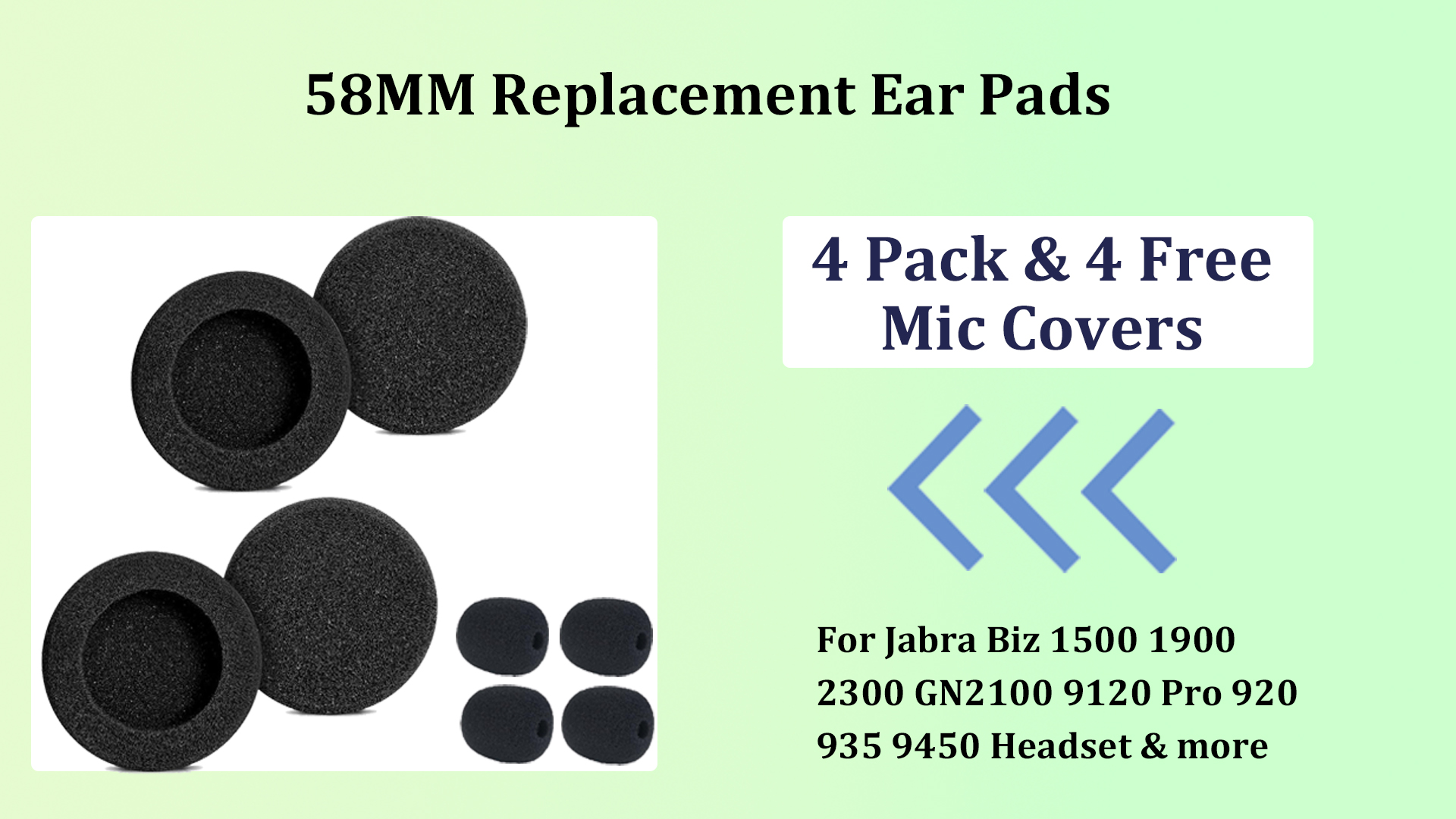 Office Headset Accessories 10 Pack Replacement Ear Cushions For Jabra ...