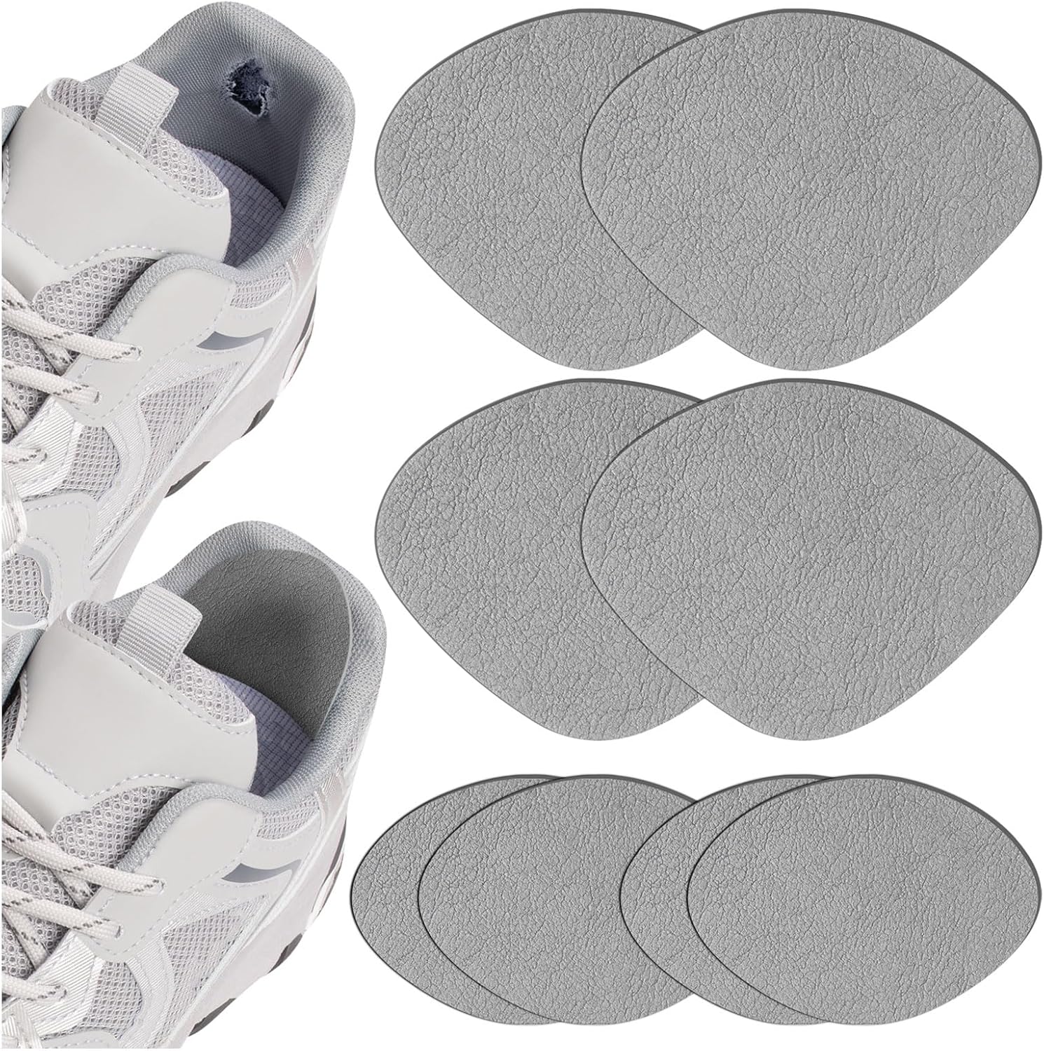 Self-Adhesive Shoe Hole Repair Patch, 4 Pairs Sneaker Heel Repair Patch ...