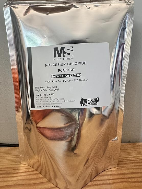 Amazon.com: Potassium Chloride Powder, 1 KG/2.2lb(35 Ounce) | Salt ...