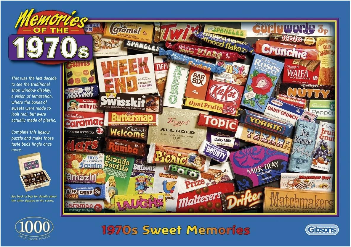 Gibsons Sweet Memories of the 1970's jigsaw puzzle. (1000 pieces ...