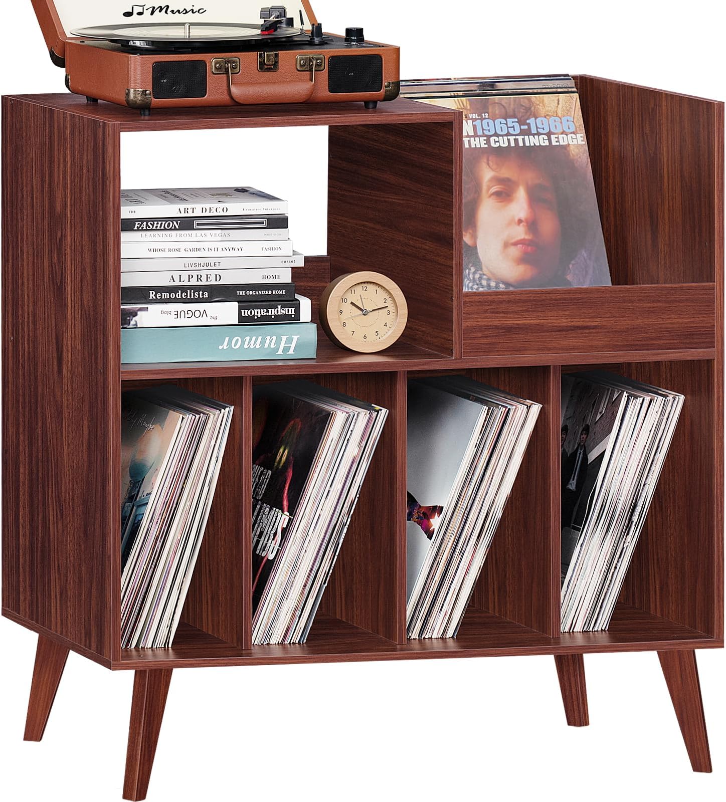 Amazon.com: Large Record Player Stand, Vintage Modern Vinyl Record ...