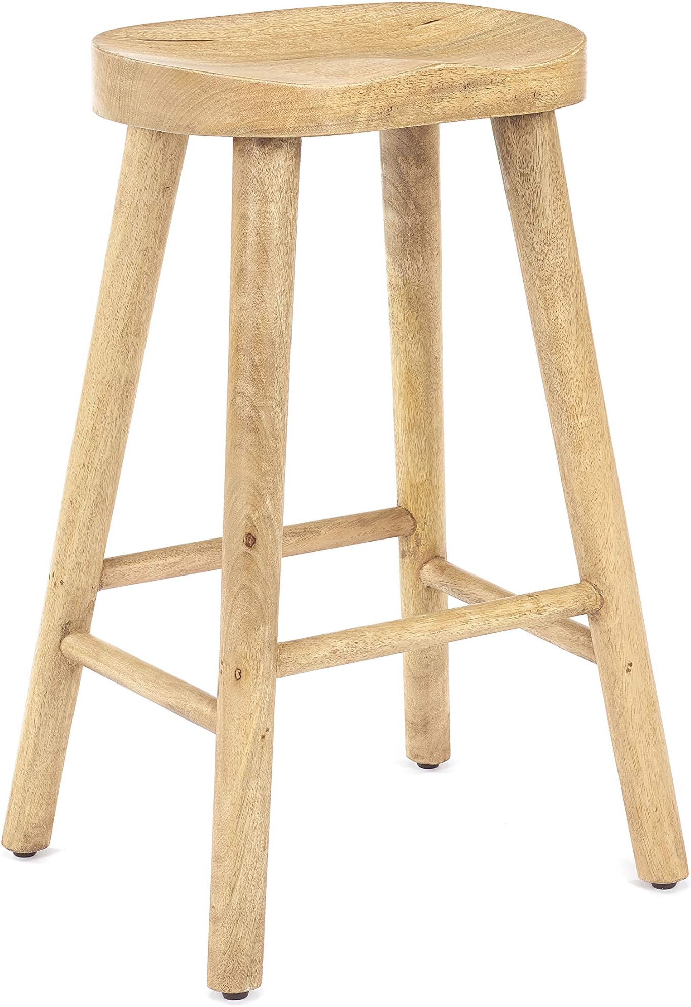 Elm home and garden 68cm Wooden Bar Stool Kitchen Pub Cafe Solid ...