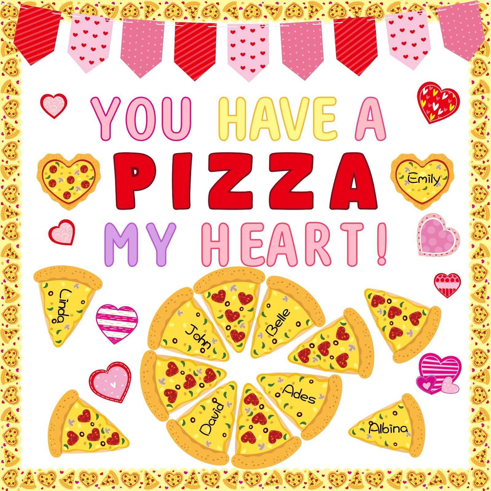 Amazon.com: Affrolling 80 Pcs Pizza Party Decorations Cutouts with Glue ...