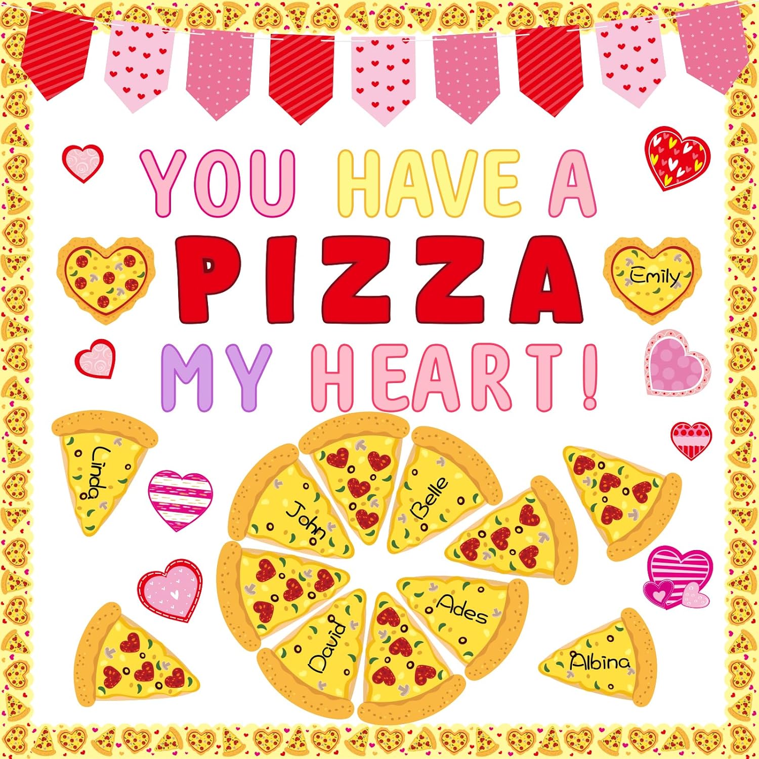 Amazon.com: Fancy Land 120 Pcs Valentines Day Bulletin Board ...