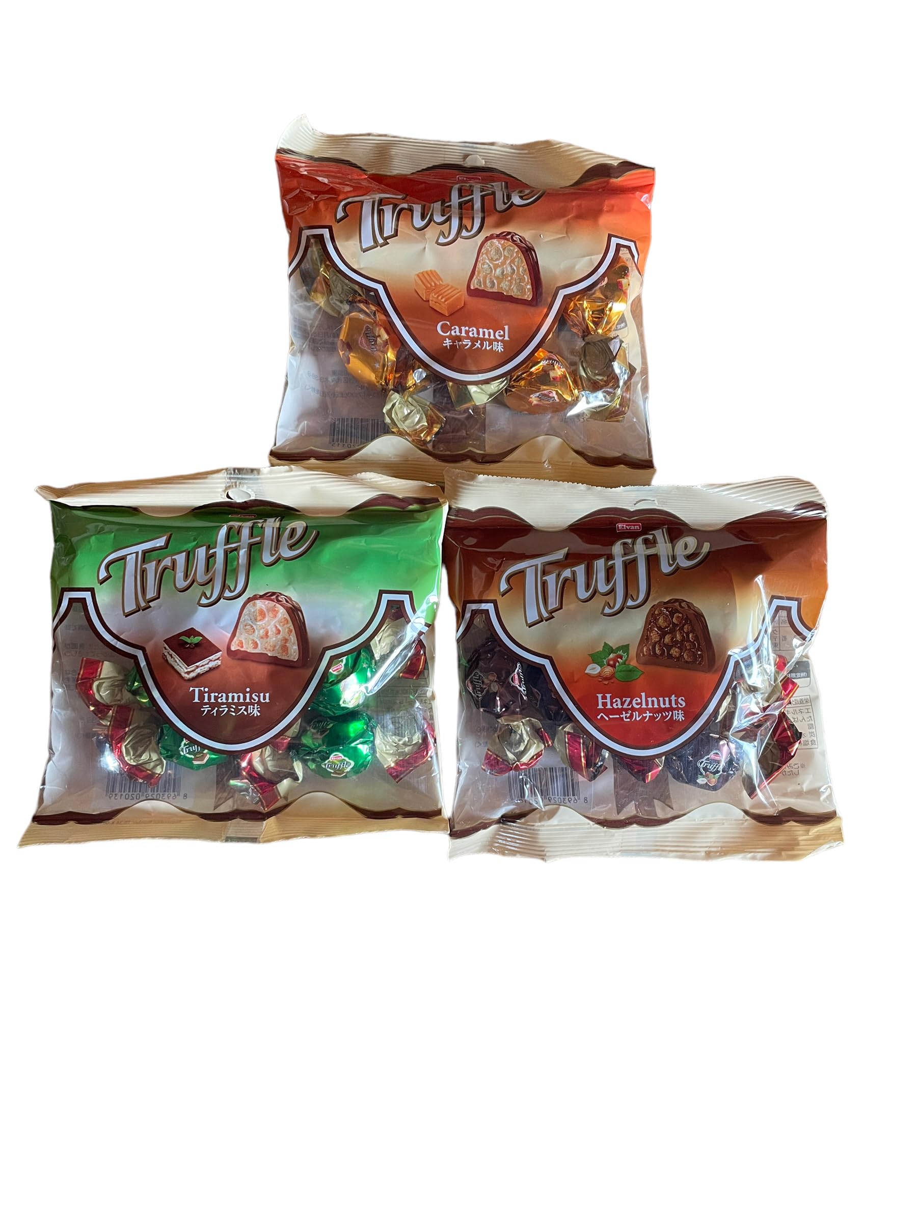 Amazon.co.jp: 【Amazon.co.jp限定】 Elvan エルヴァン チョコレート トリュフ アソート 84g 3種入(キャラメル味、ヘーゼルナッツ味、ティラミス味) とろける ...