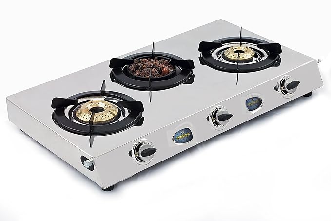 Buy Sunshine Meethi Angeethi 3 Burner Gas Stove Manual Ignition ...