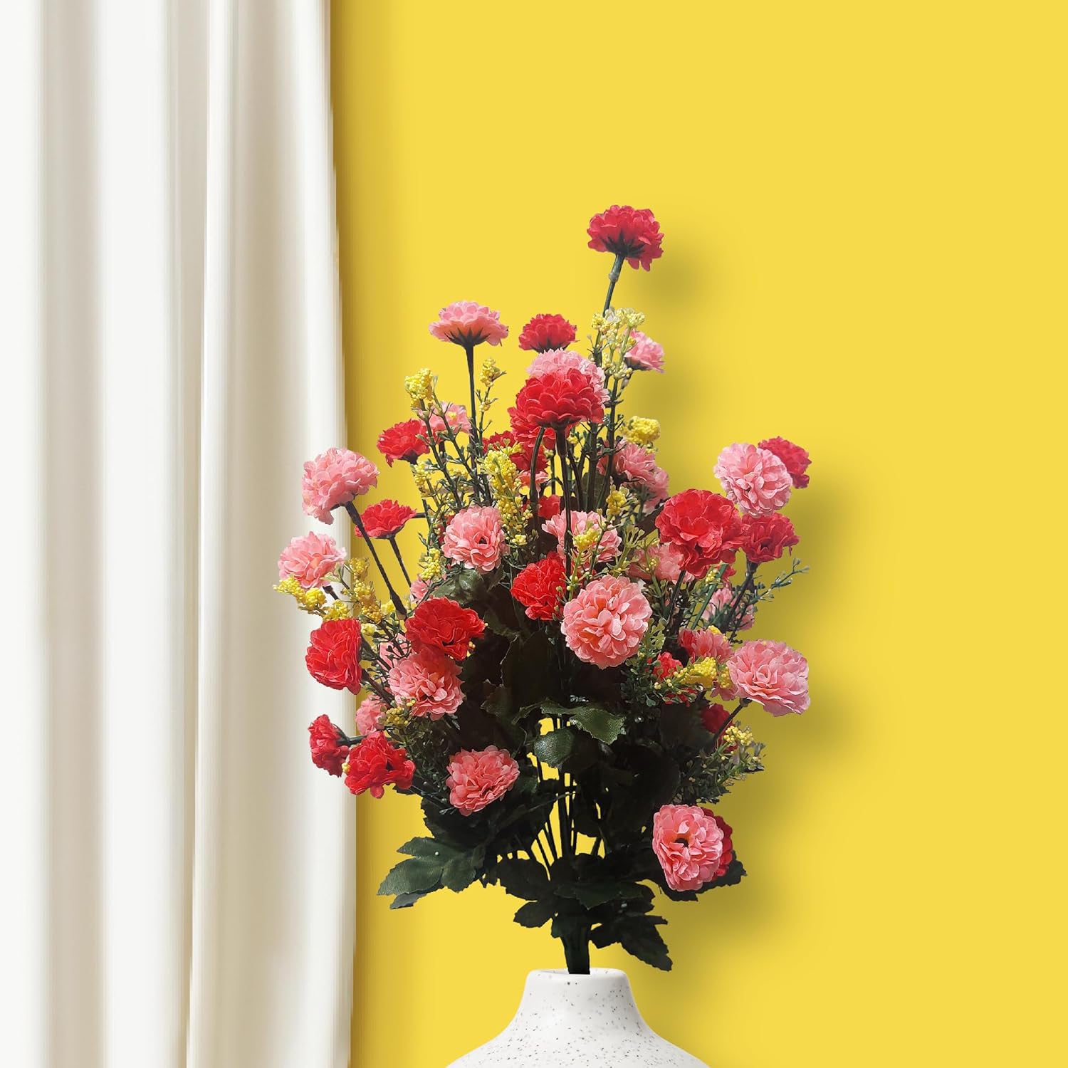 Buy Kraft Seeds Plastic by 10Club Artificial Mixed Carnations|Dark Pink ...