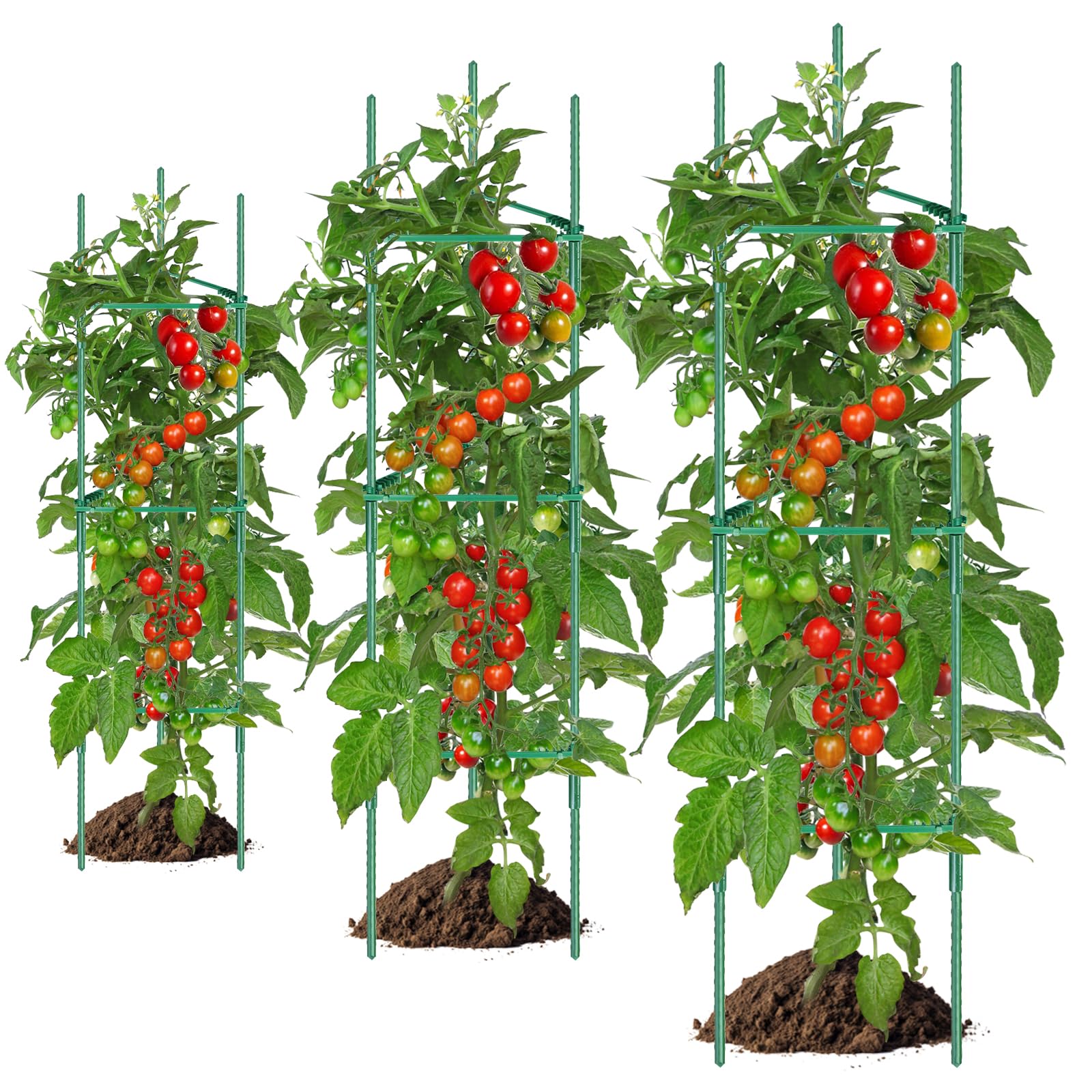 Snapklik.com : 3 Packs Tomato Cages Trellises For Garden, 48 Tall ...