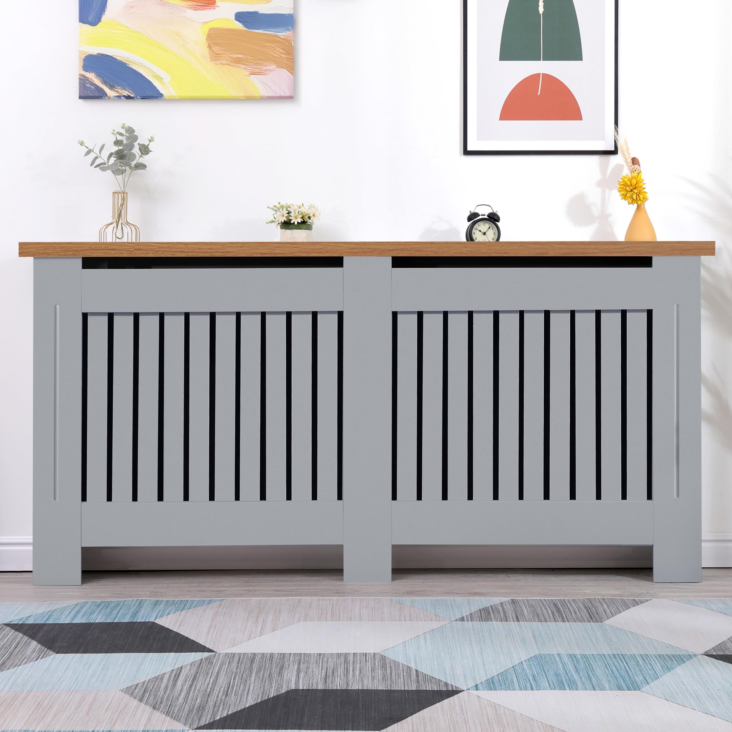 Radiator Cover Extra Large, Radiator Cover, Vertical Slatted Modern ...