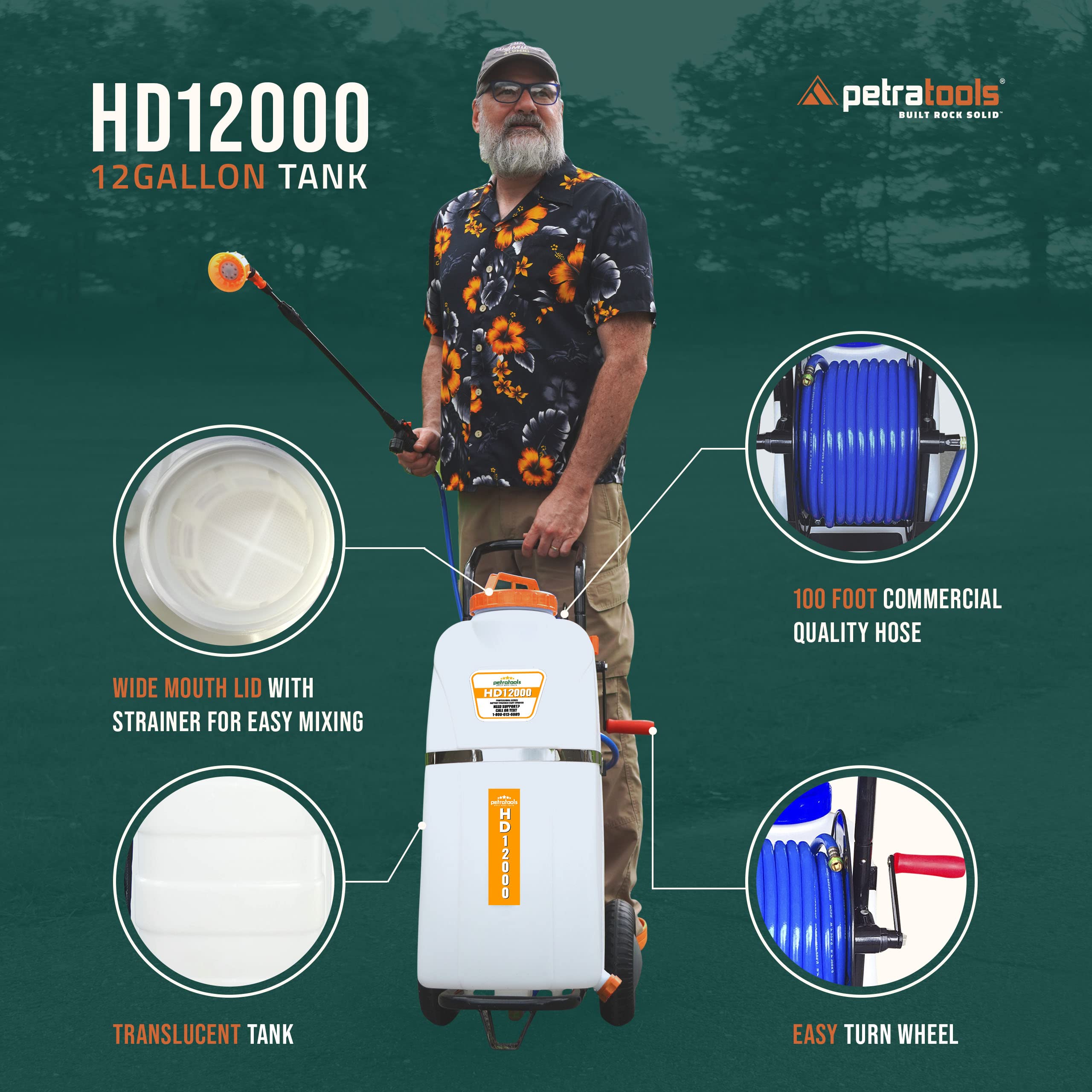 Snapklik.com : Tools Battery Powered 12 Gallon Cart Sprayer - Beast ...