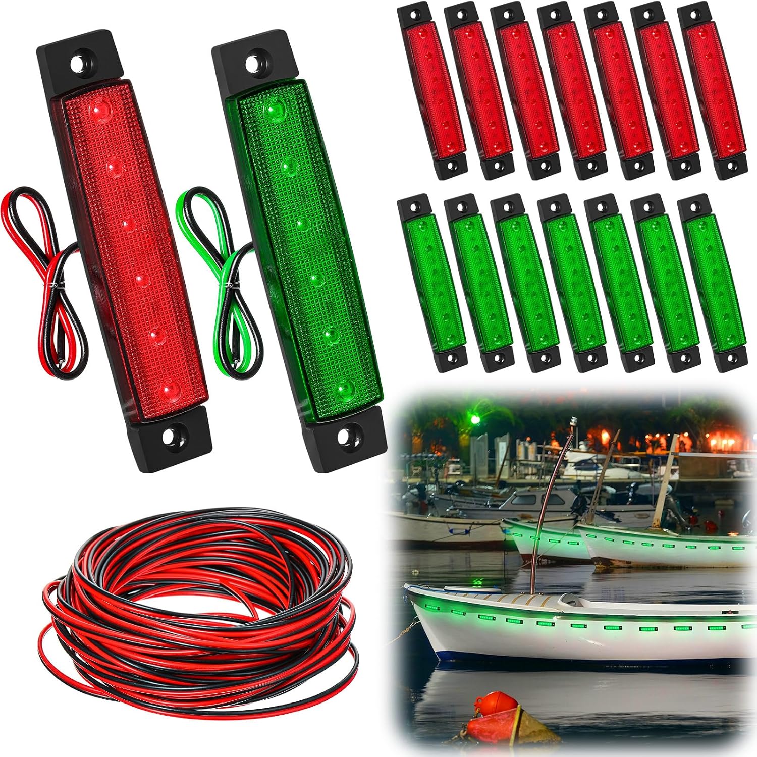 Amazon.com : Treela 30 Pcs Marine Boat Lights, Port Starboard ...