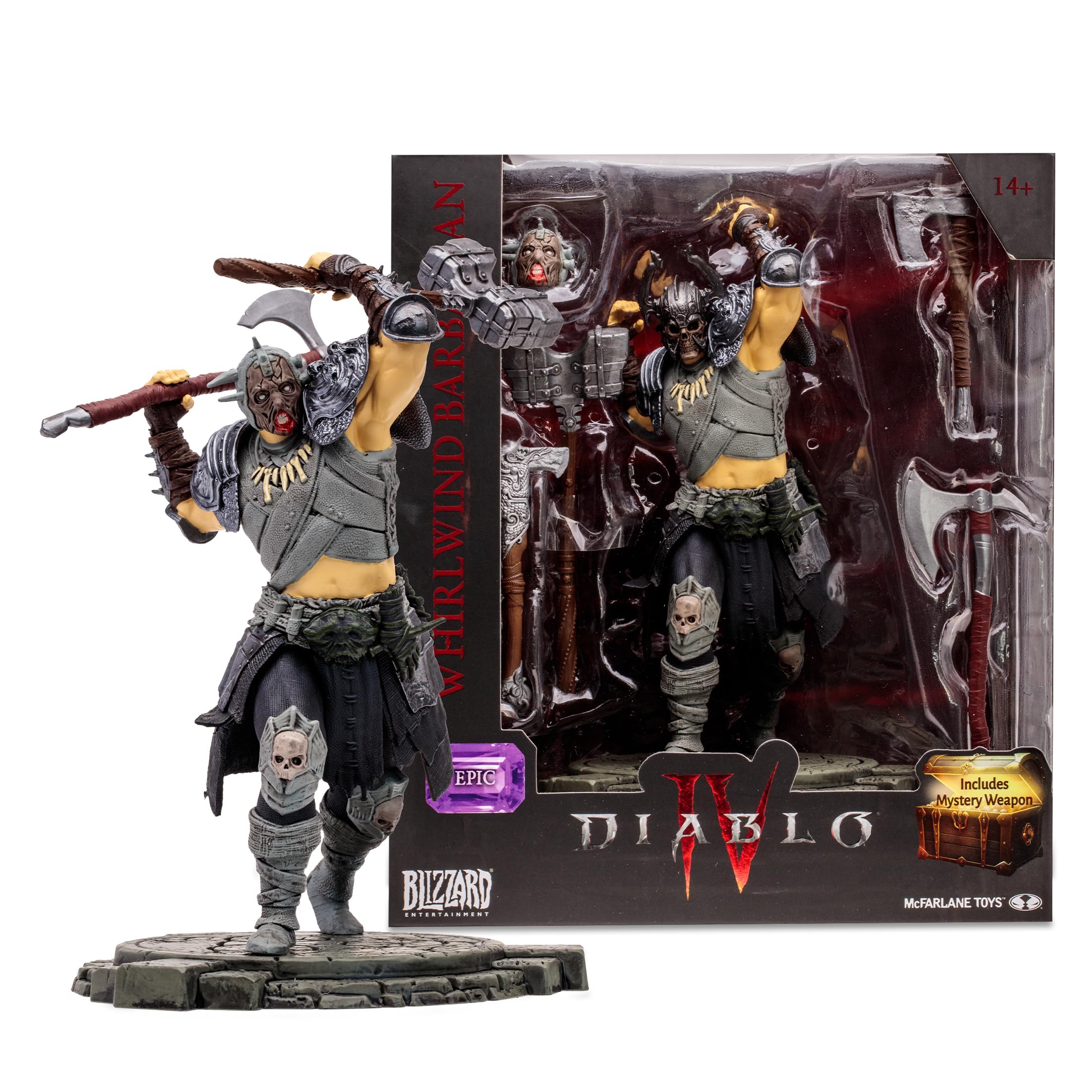 Amazon.com: McFarlane Toys - Diablo IV Whirlwind Barbarian (Epic) 1:12 ...